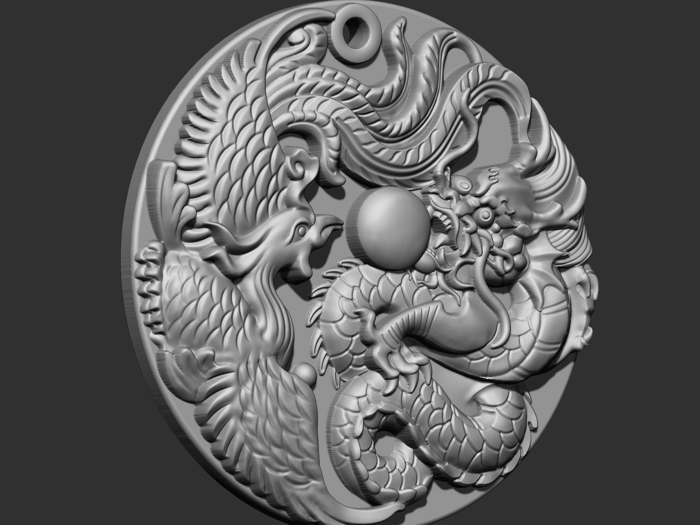 3D Model Dragon And Phoenix - TurboSquid 2038311