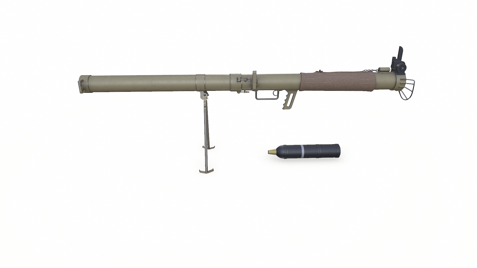 Type 4 70 Mm AT Rocket Launcher Low-poly PBR 3D Model - TurboSquid 2351860