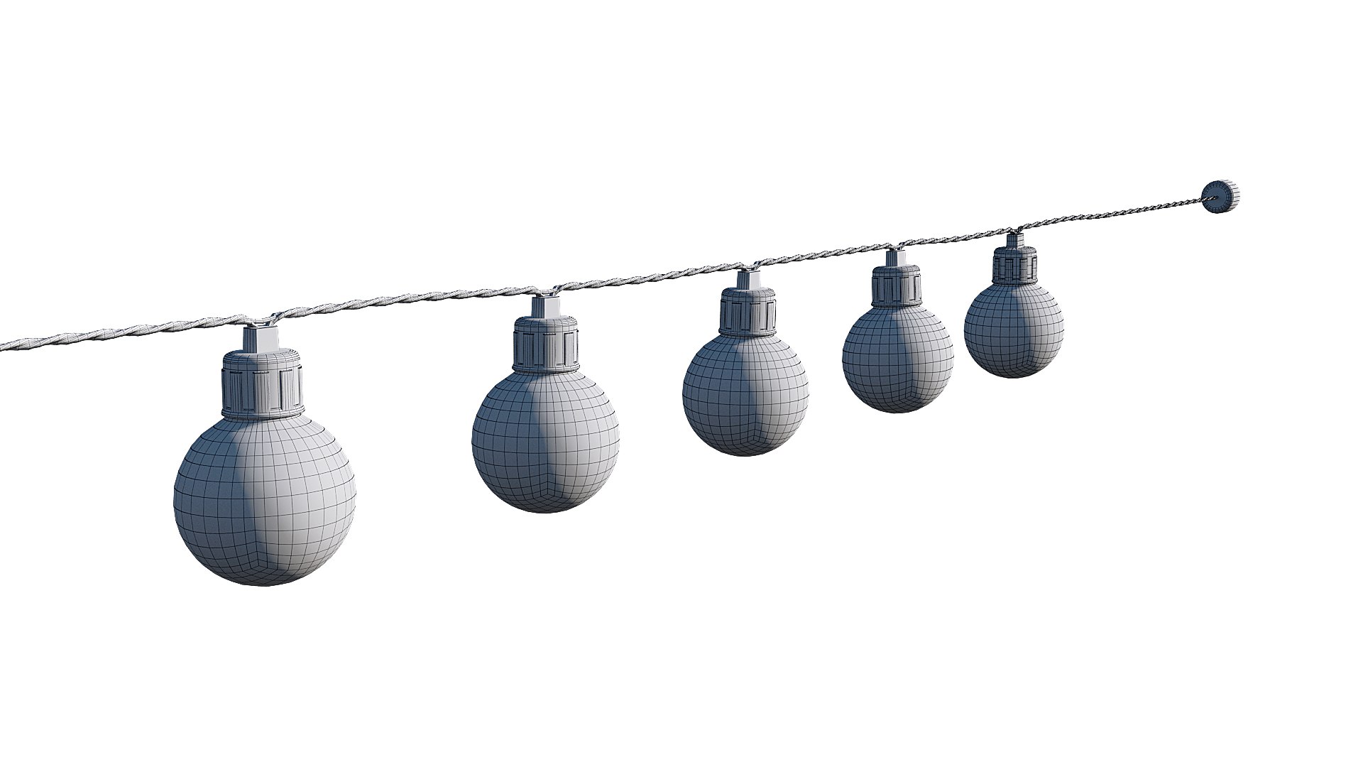 String Lights Edison Lamps 3D Model - TurboSquid 1789459
