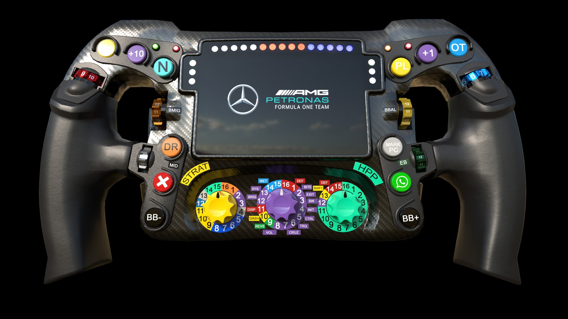 F1 Steering Wheel Mercedes AMG Petronas 3D Model - TurboSquid 2409278
