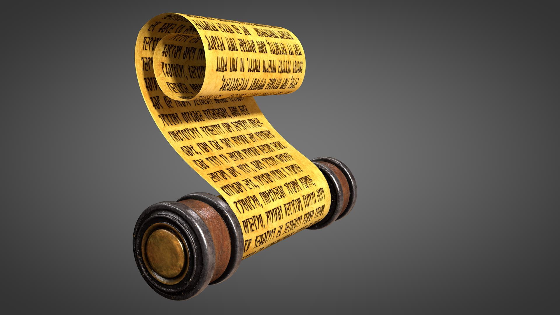 Paper Scroll 3D Model - TurboSquid 1334380