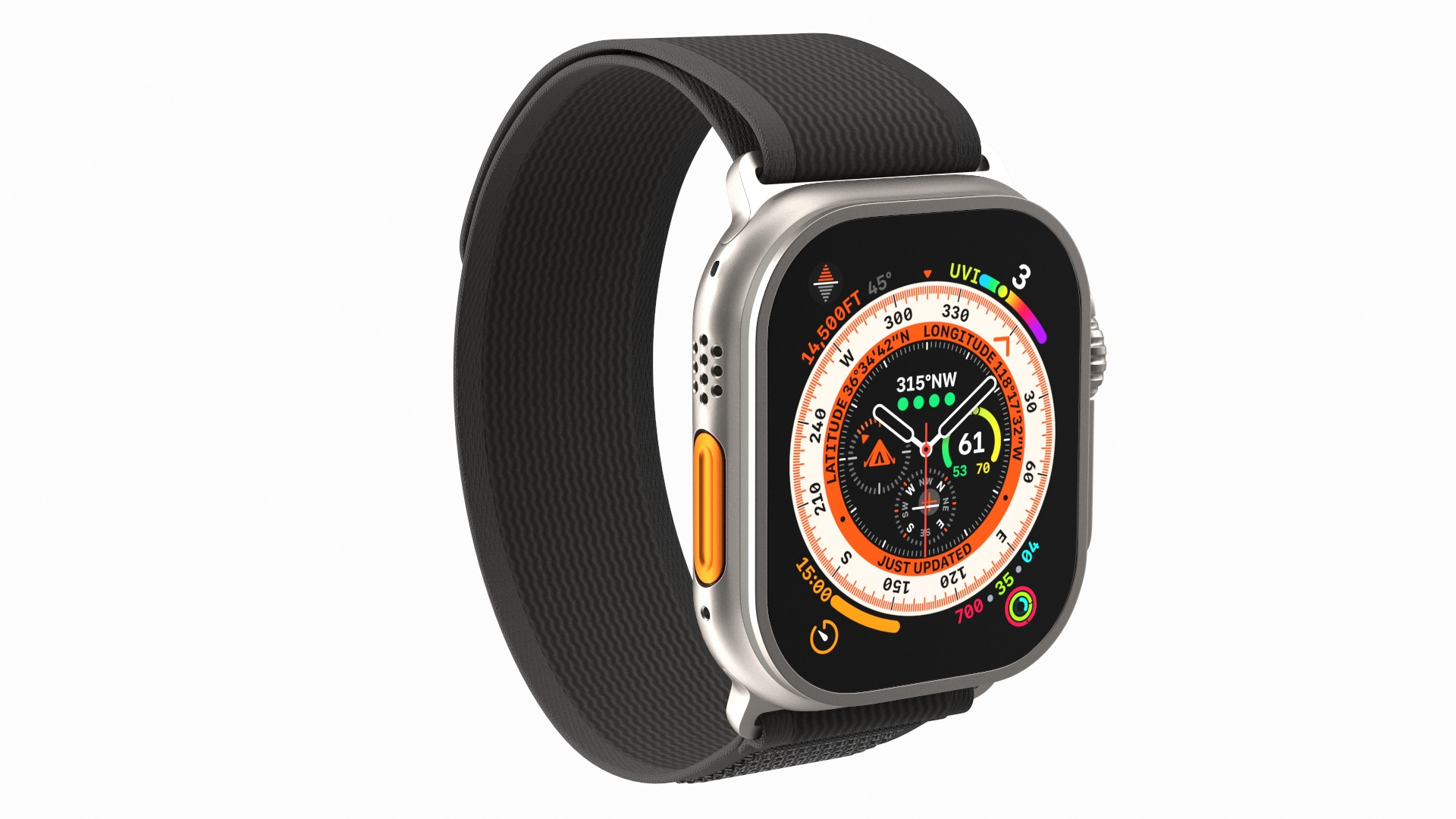 Apple Watch Ultra Trail Loop Black-Gray 3D - TurboSquid 1984129