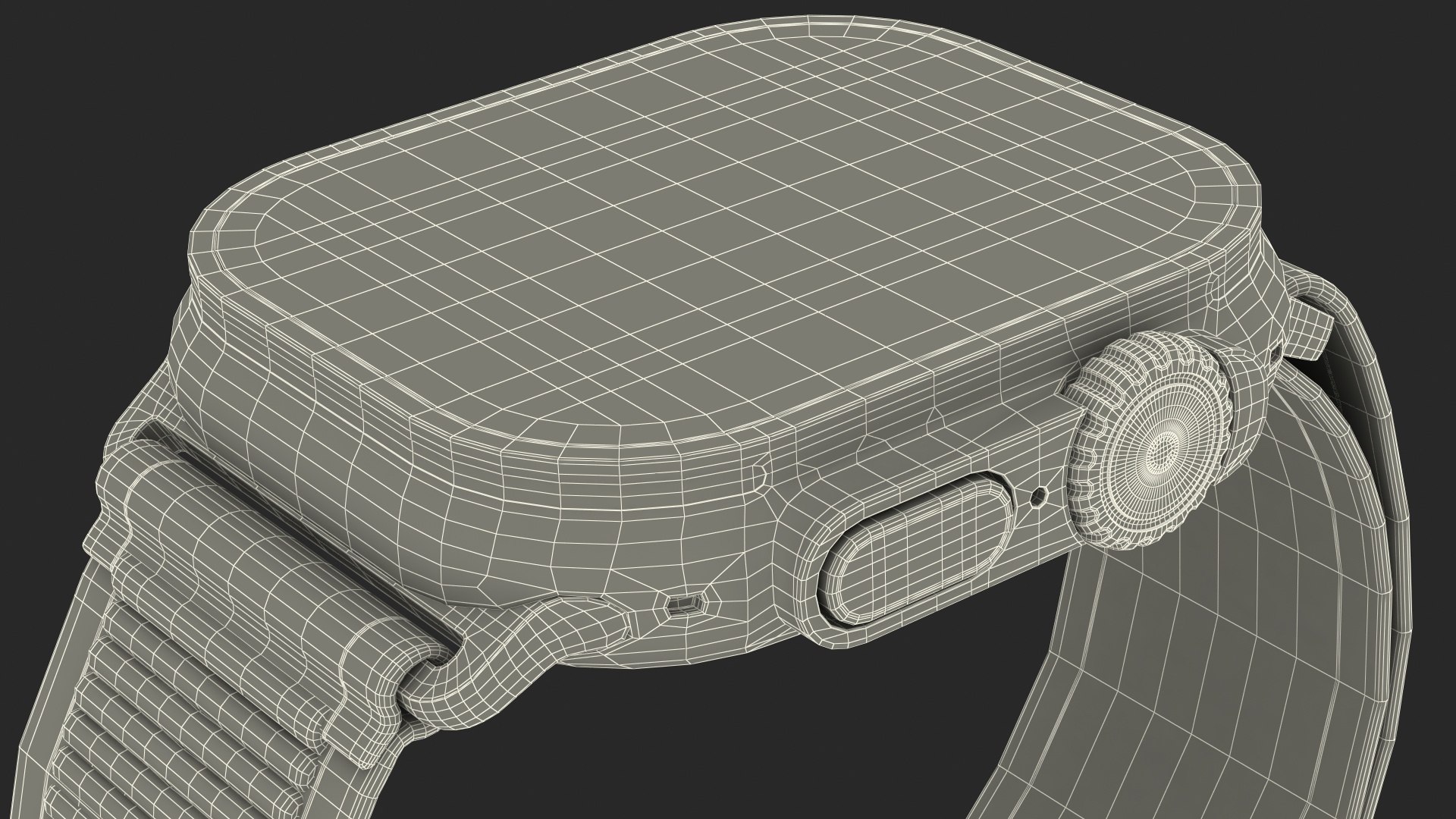 Apple Watch Ultra Trail Loop Black-Gray 3D - TurboSquid 1984129