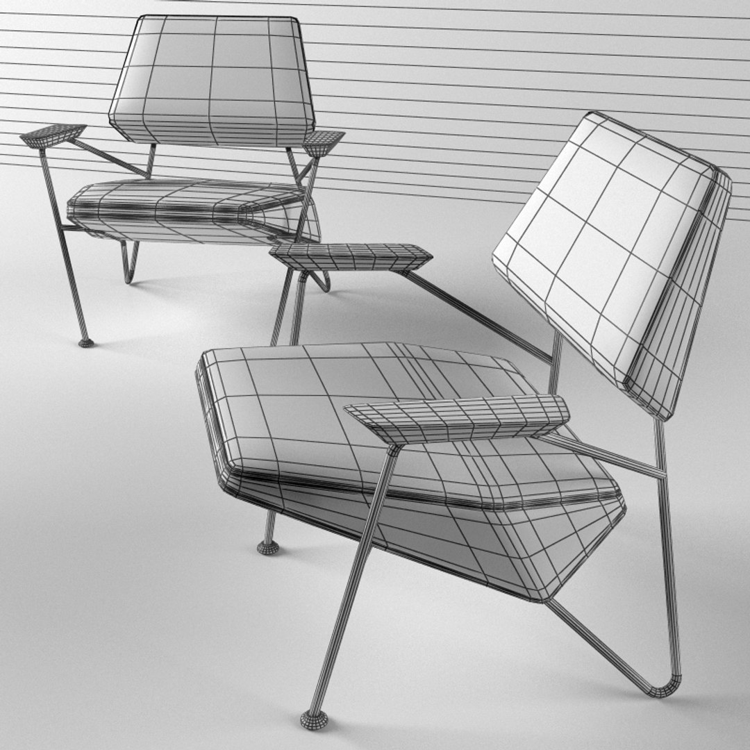 polygons modern 3d model