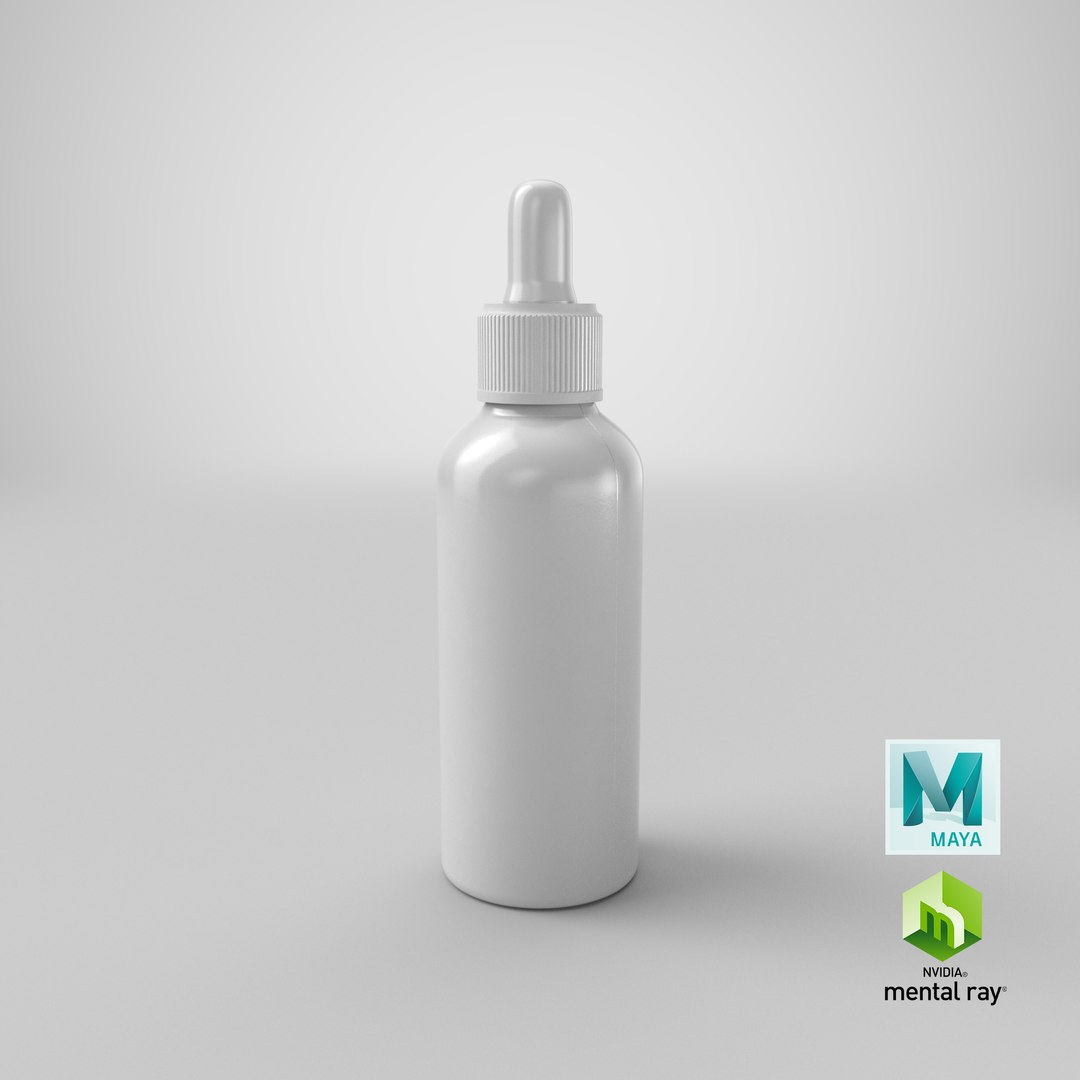 3D container cosmetic dropper 100 model - TurboSquid 1574873