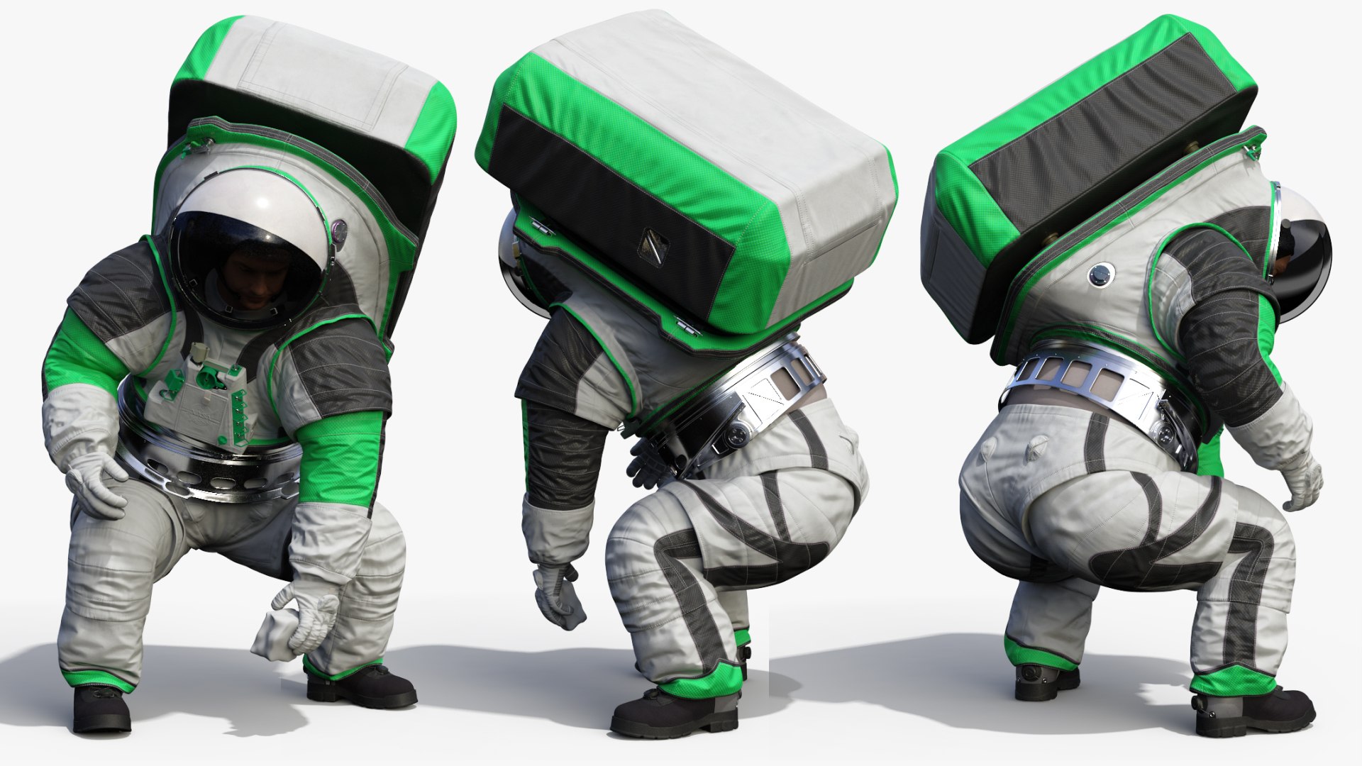 Astronaut wearing xemu working 3D model - TurboSquid 1622840