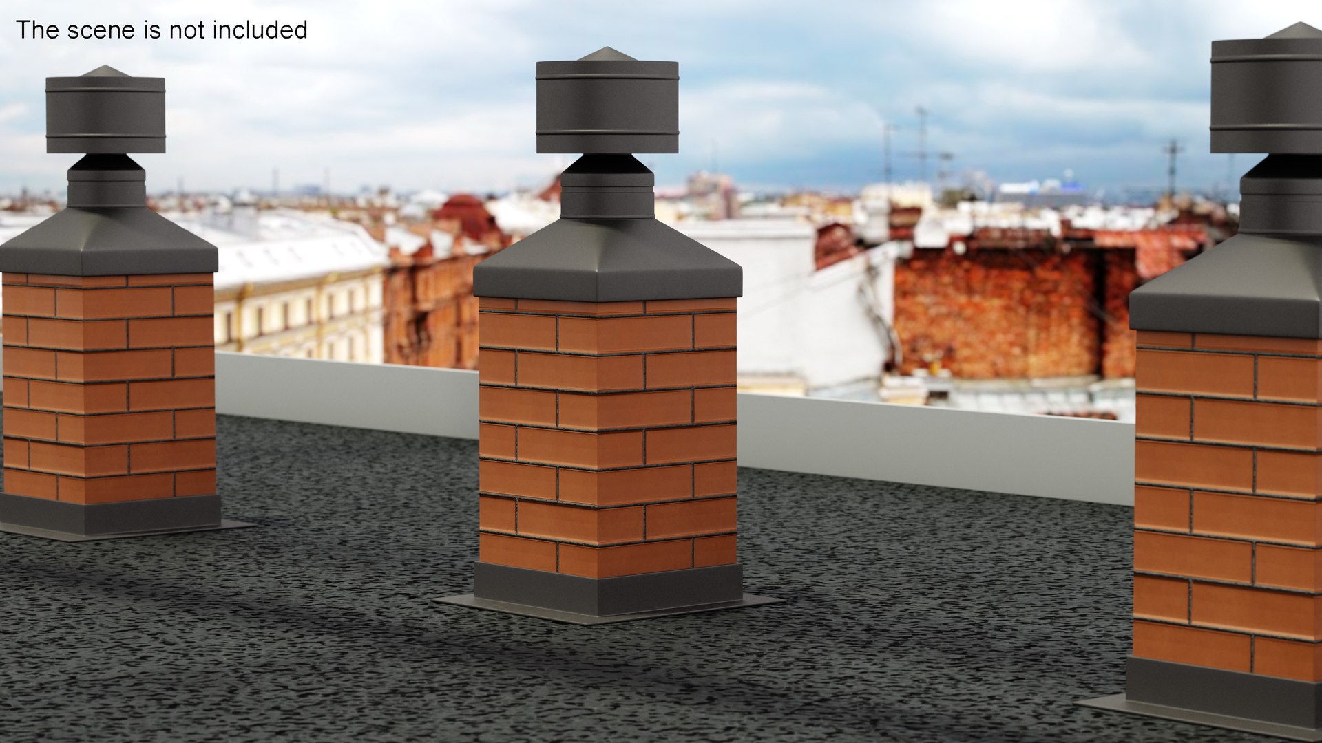3D Masonry Fireplace Chimney Model - TurboSquid 2046631