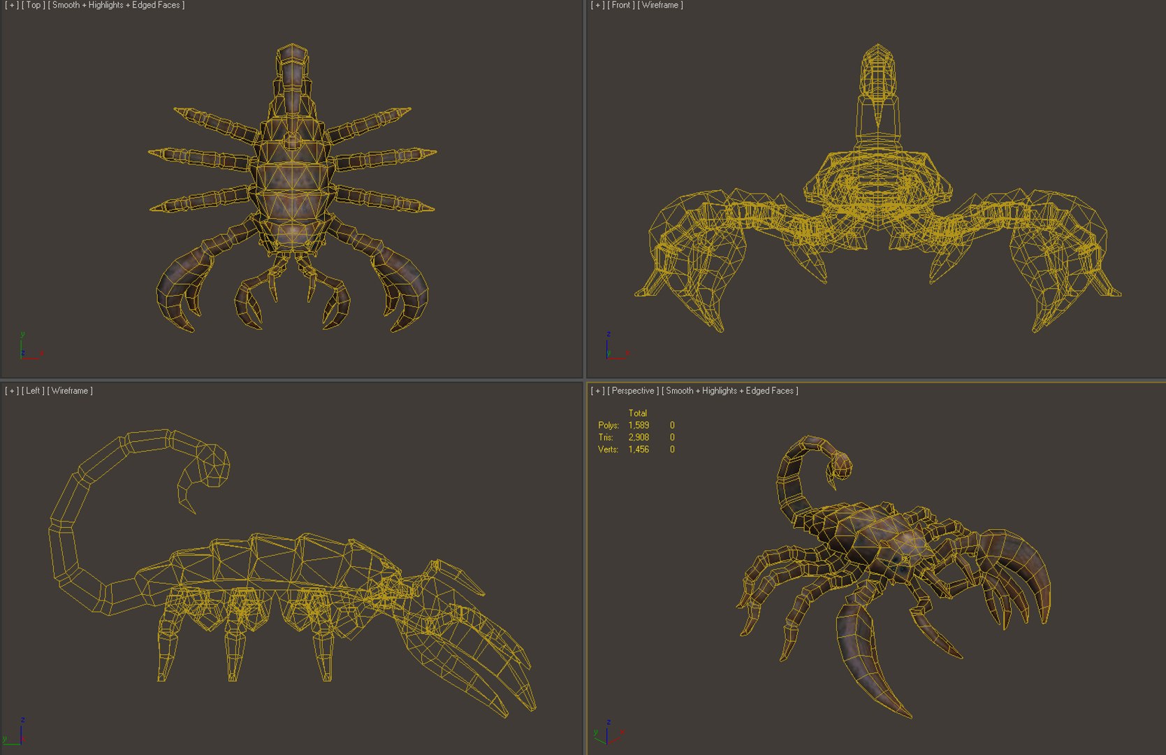 3d Model Mutant Scorpion
