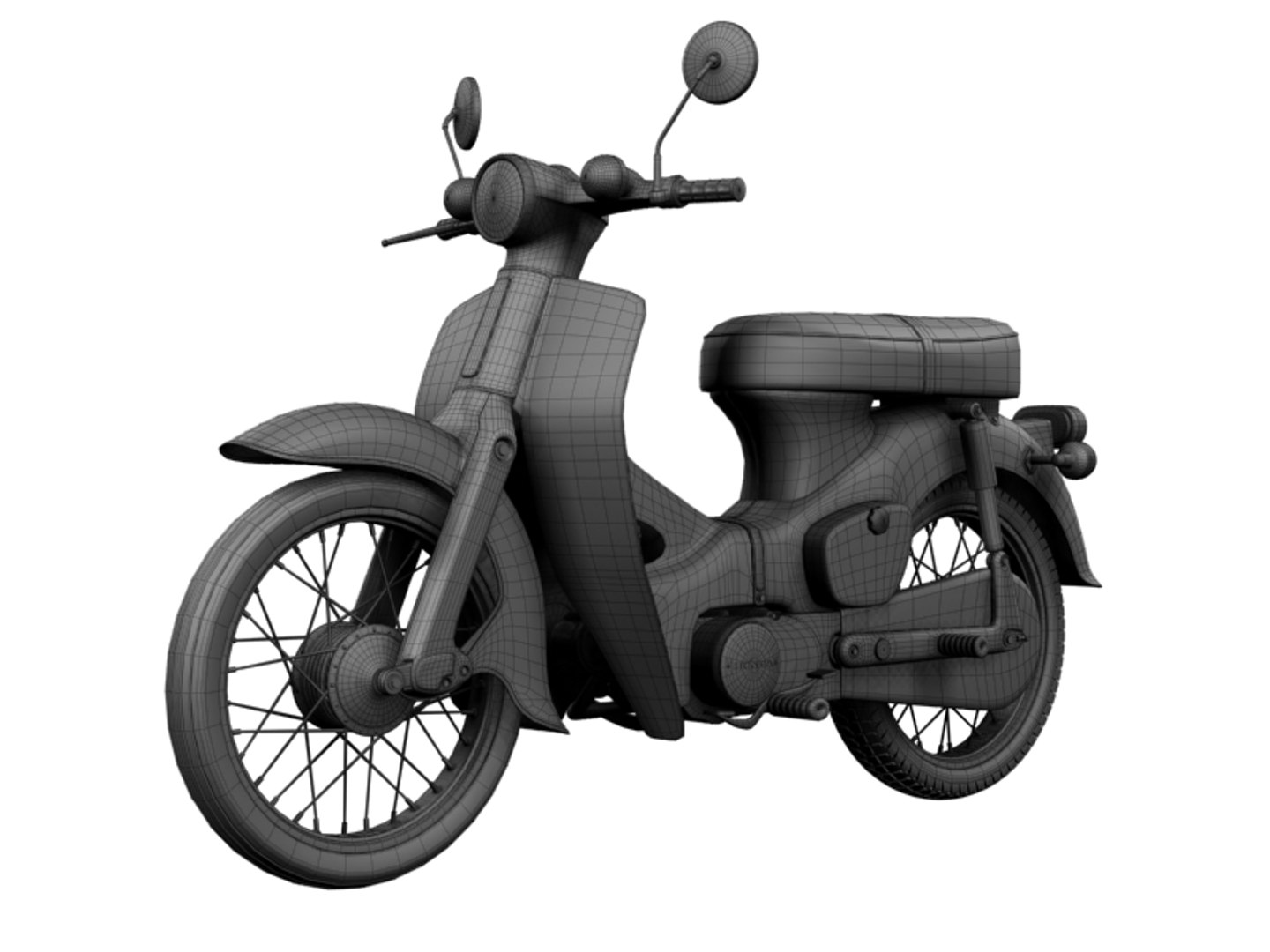 Honda C50 Cub 1967 3d Model