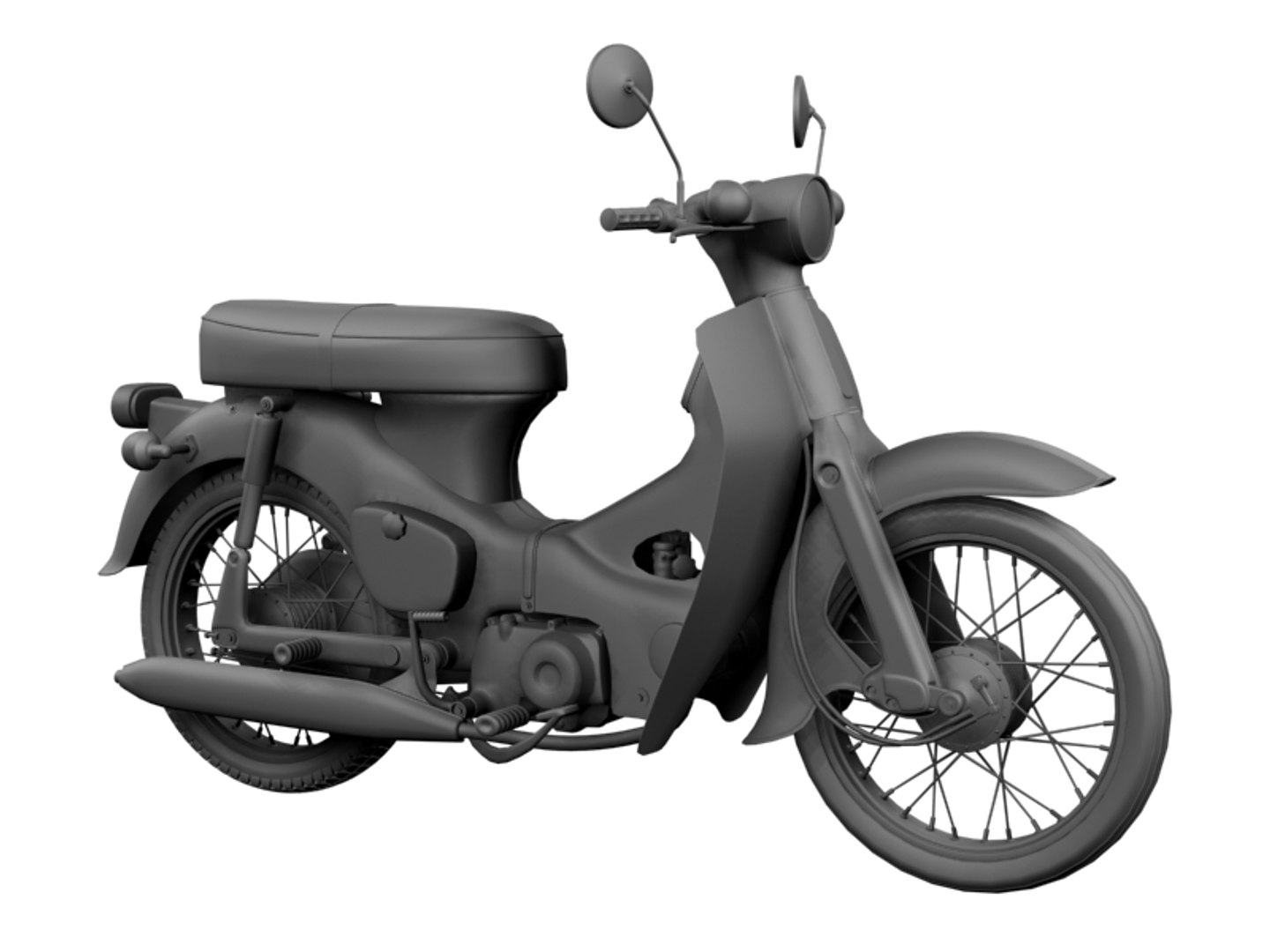 Honda C50 Cub 1967 3d Model