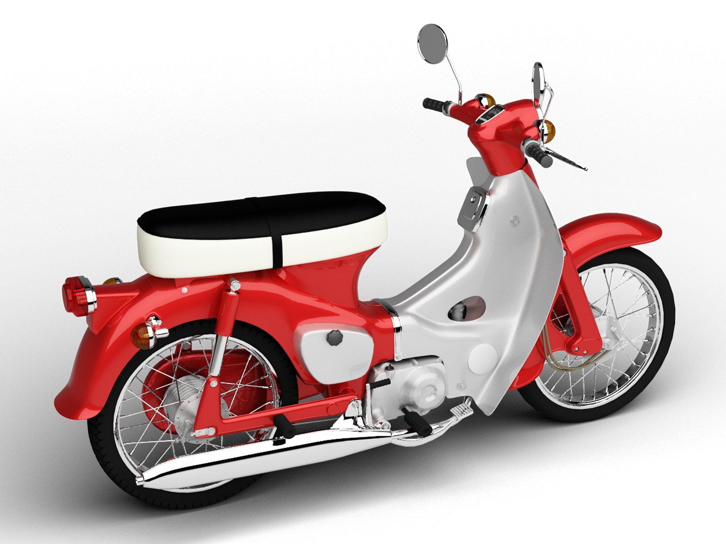 Honda C50 Cub 1967 3d Model