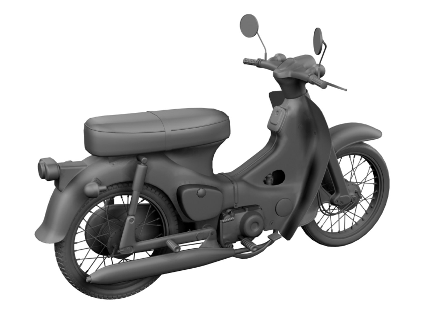 Honda C50 Cub 1967 3d Model