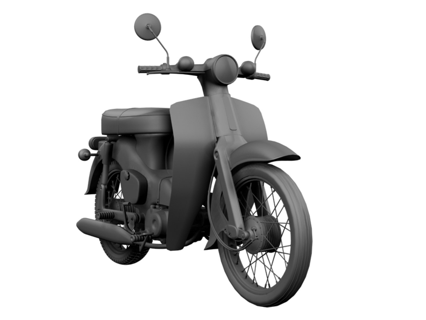 Honda C50 Cub 1967 3d Model