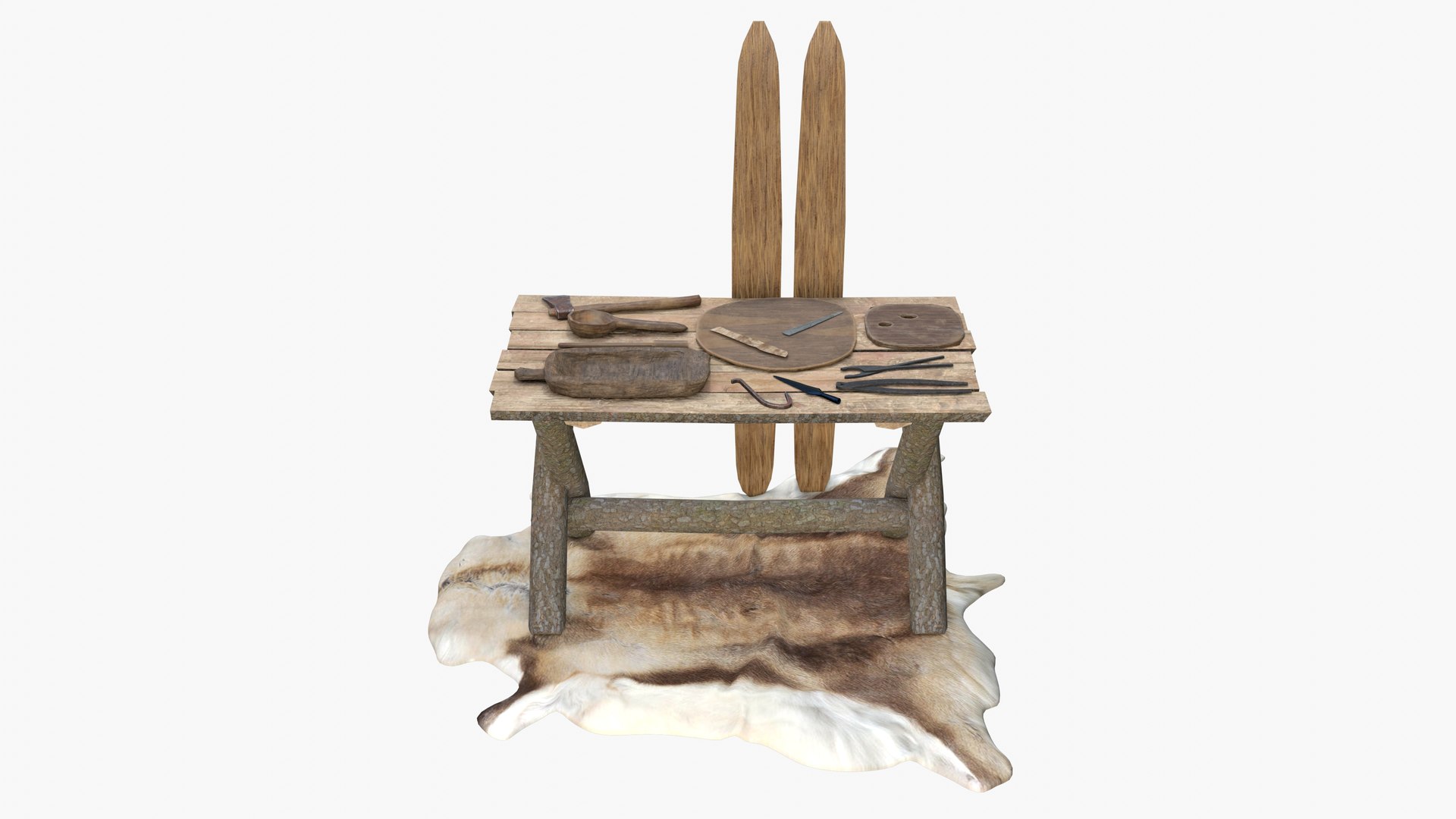 3D Household Items Of The Middle Ages - 15 Pieces - TurboSquid 2013442