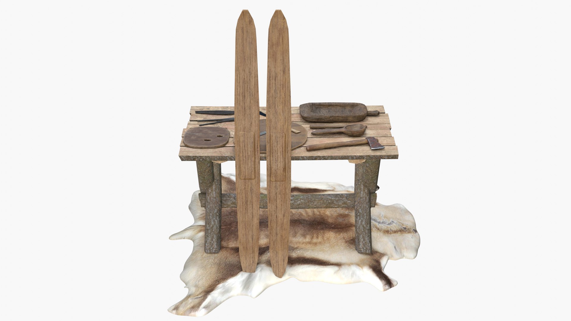 3D Household Items Of The Middle Ages - 15 Pieces - TurboSquid 2013442