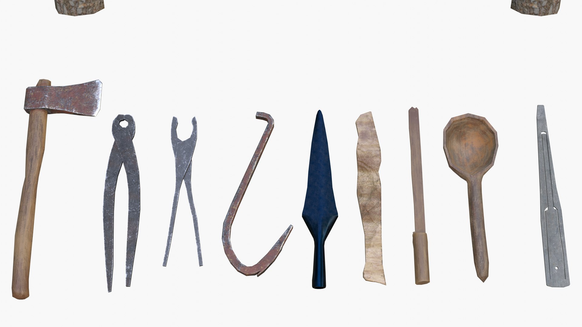 3D Household Items Of The Middle Ages - 15 Pieces - TurboSquid 2013442