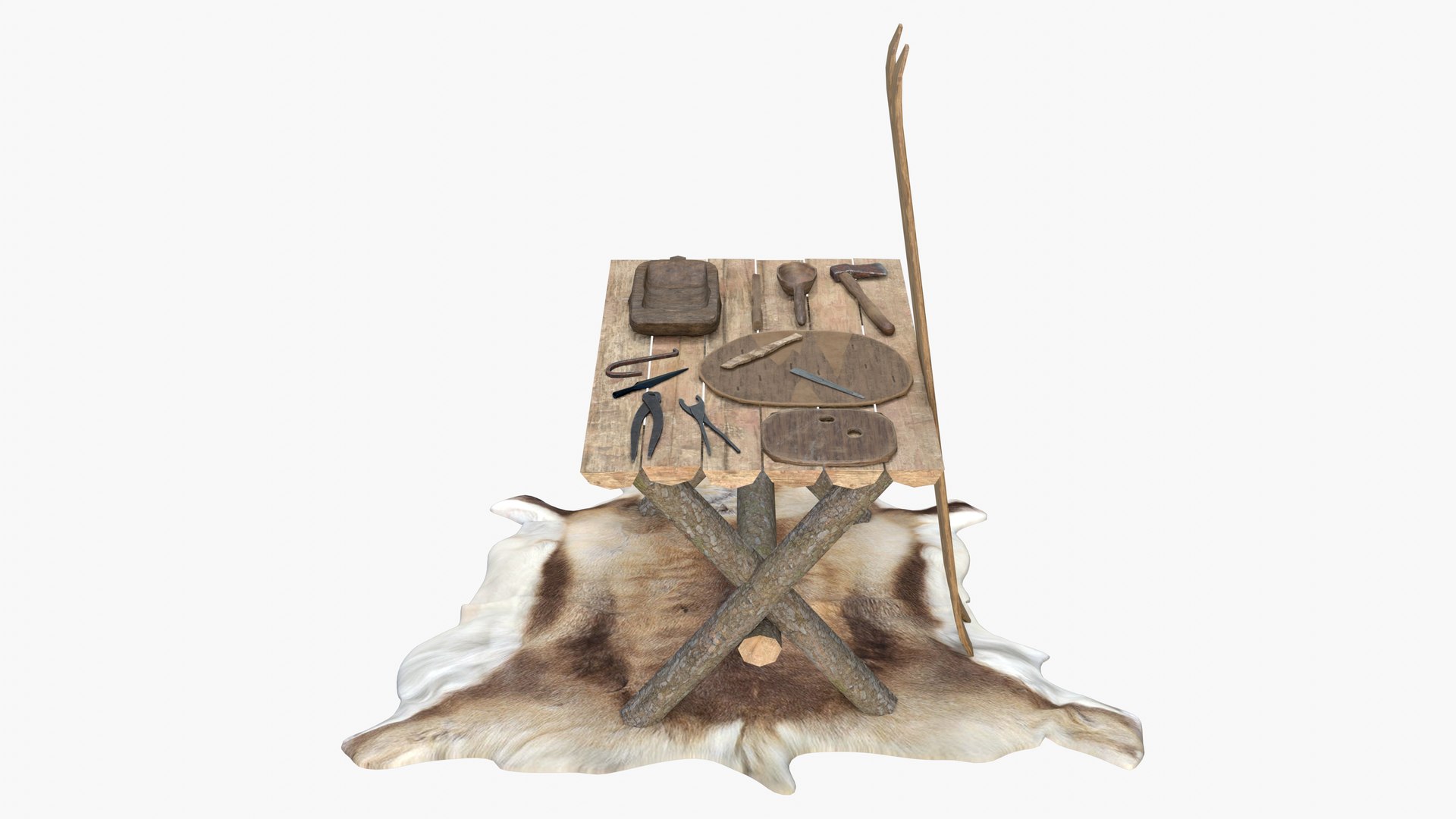 3D Household Items Of The Middle Ages - 15 Pieces - TurboSquid 2013442