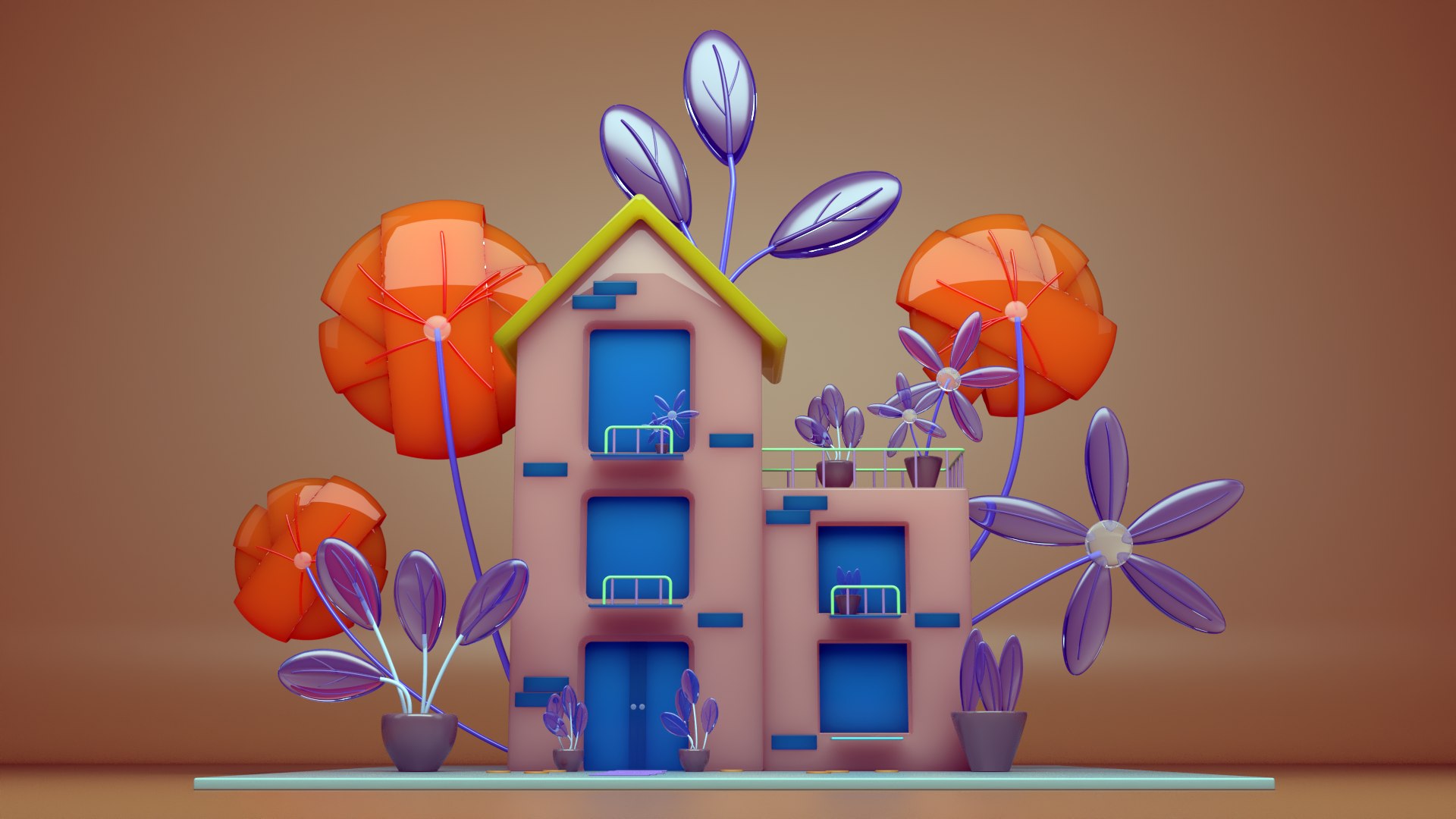 3D Cartoon House Model - TurboSquid 1973148