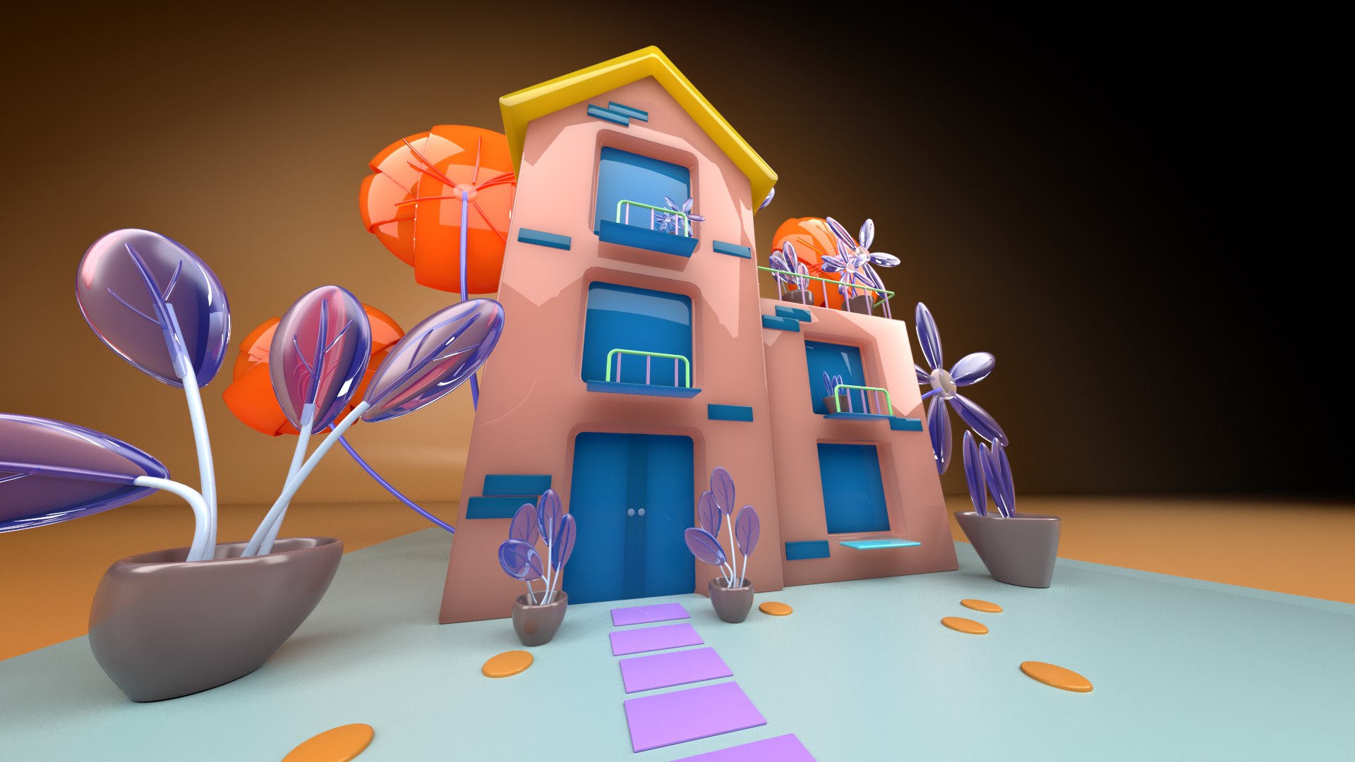 3D Cartoon House Model - TurboSquid 1973148