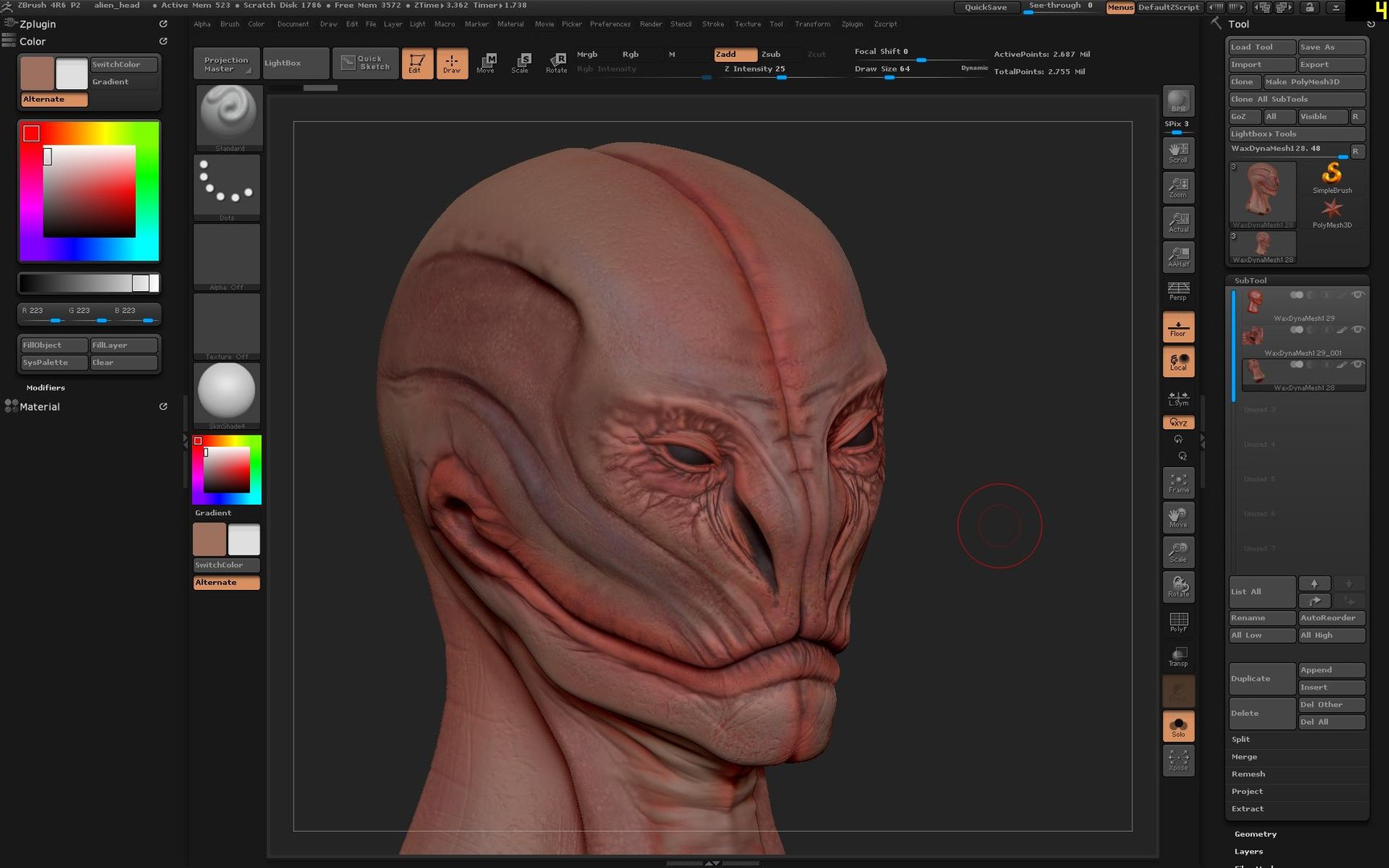 Alien Head 3d Max
