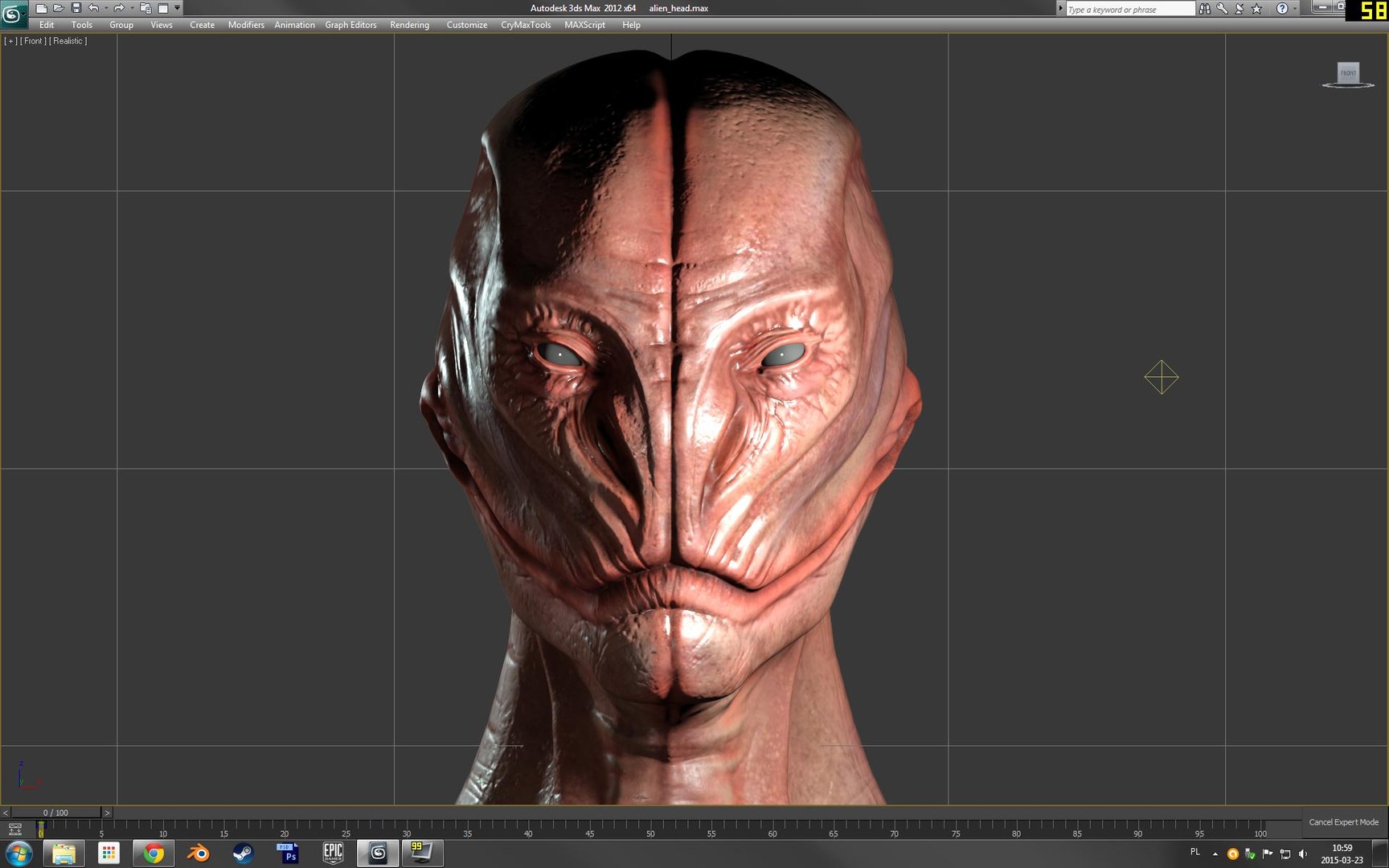 Alien Head 3d Max