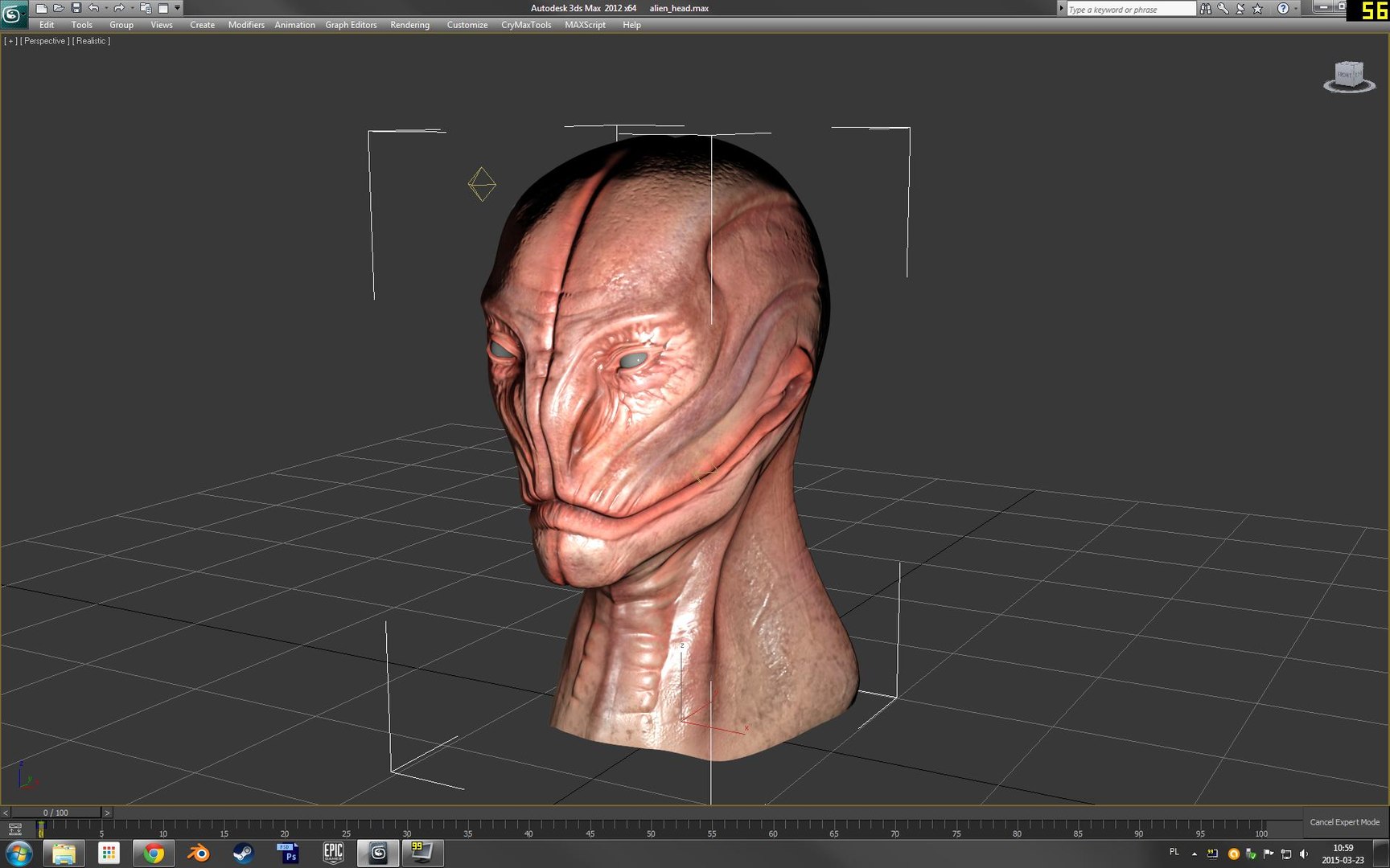 Alien Head 3d Max