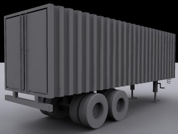 semi trailer 3d max