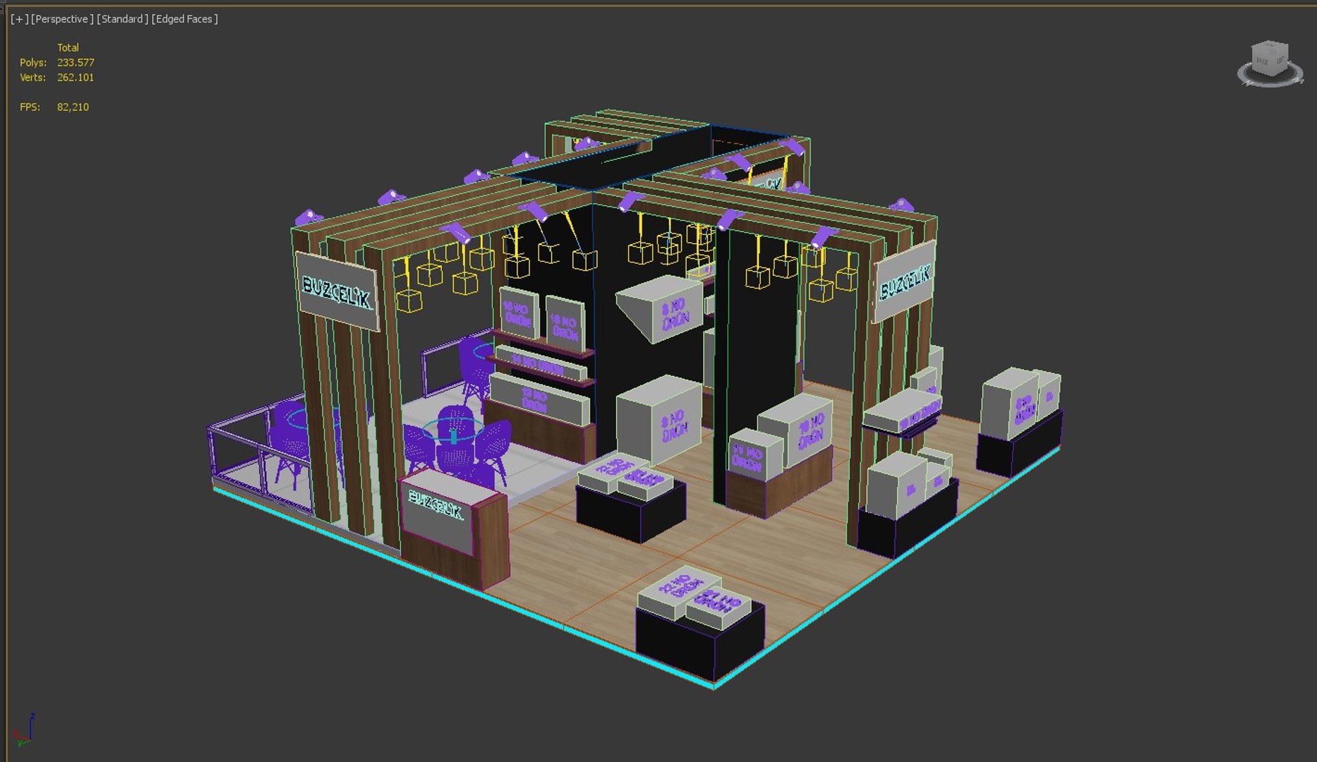 Stall 8x8m Height 360 Model - TurboSquid 1585448