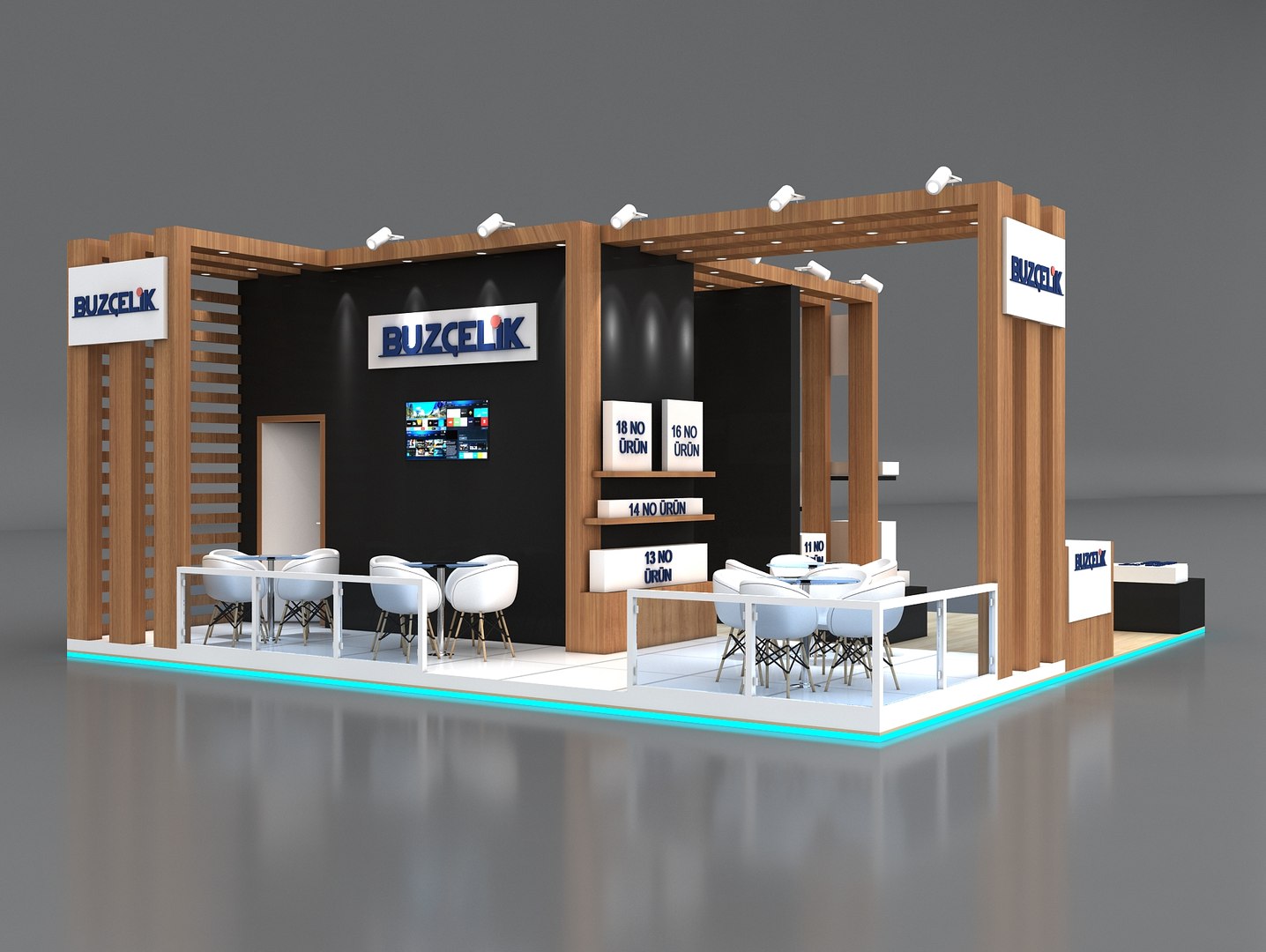 Stall 8x8m Height 360 Model - TurboSquid 1585448