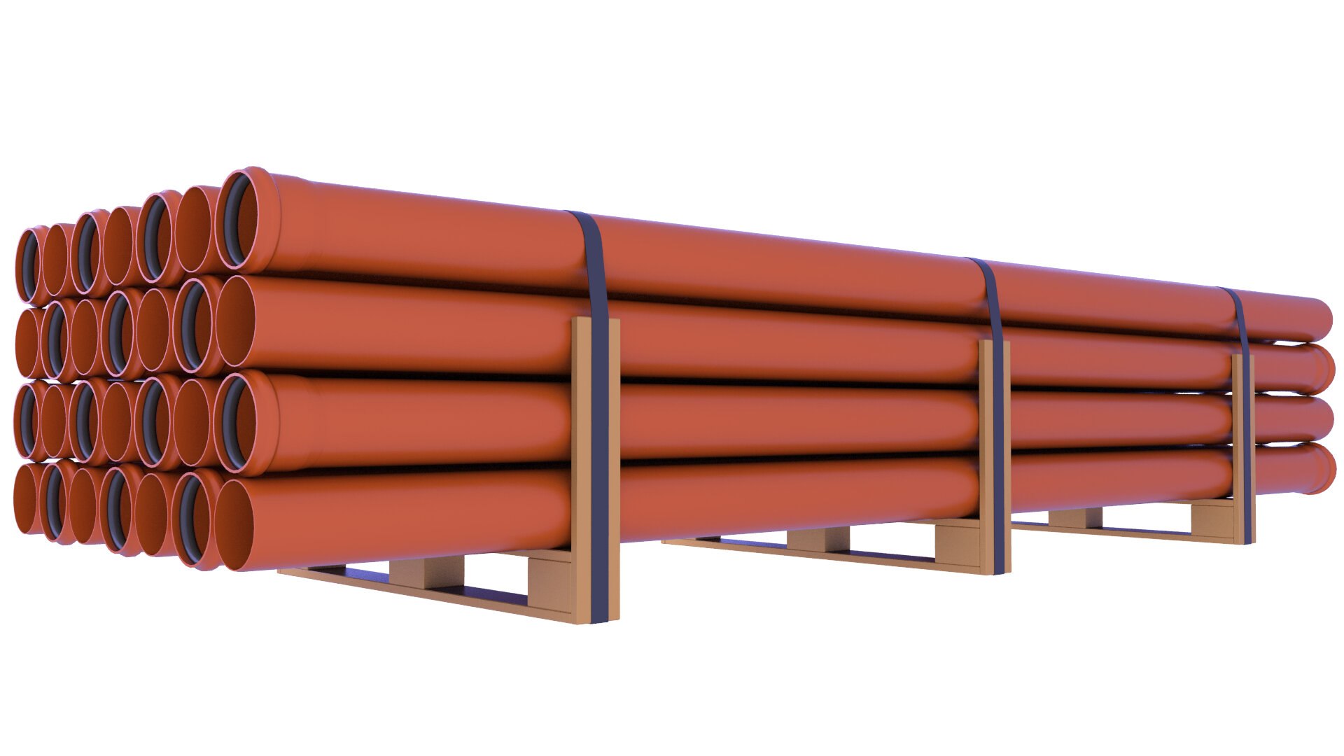 Pallet Plastic Pipe 29 3D - TurboSquid 2096452