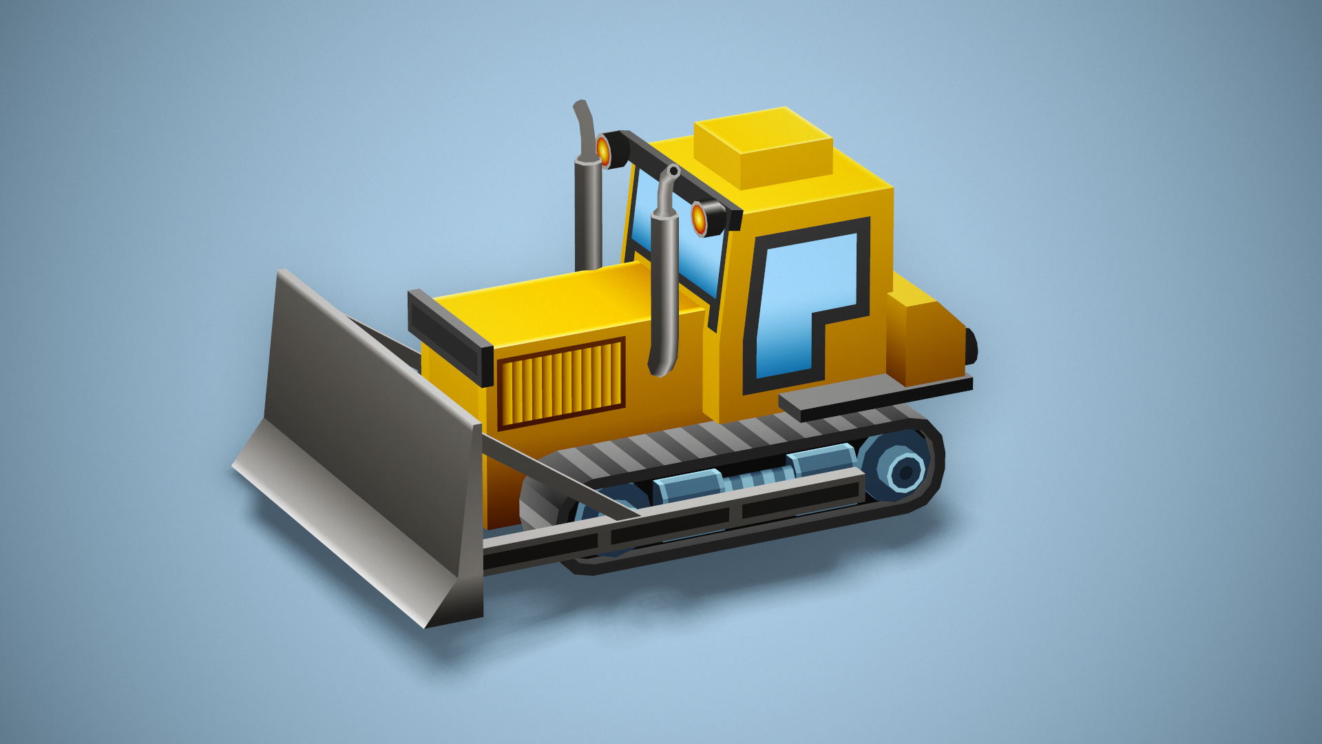 Stylized Bulldozer - Low Poly Game Ready 3D Model - TurboSquid 1985685