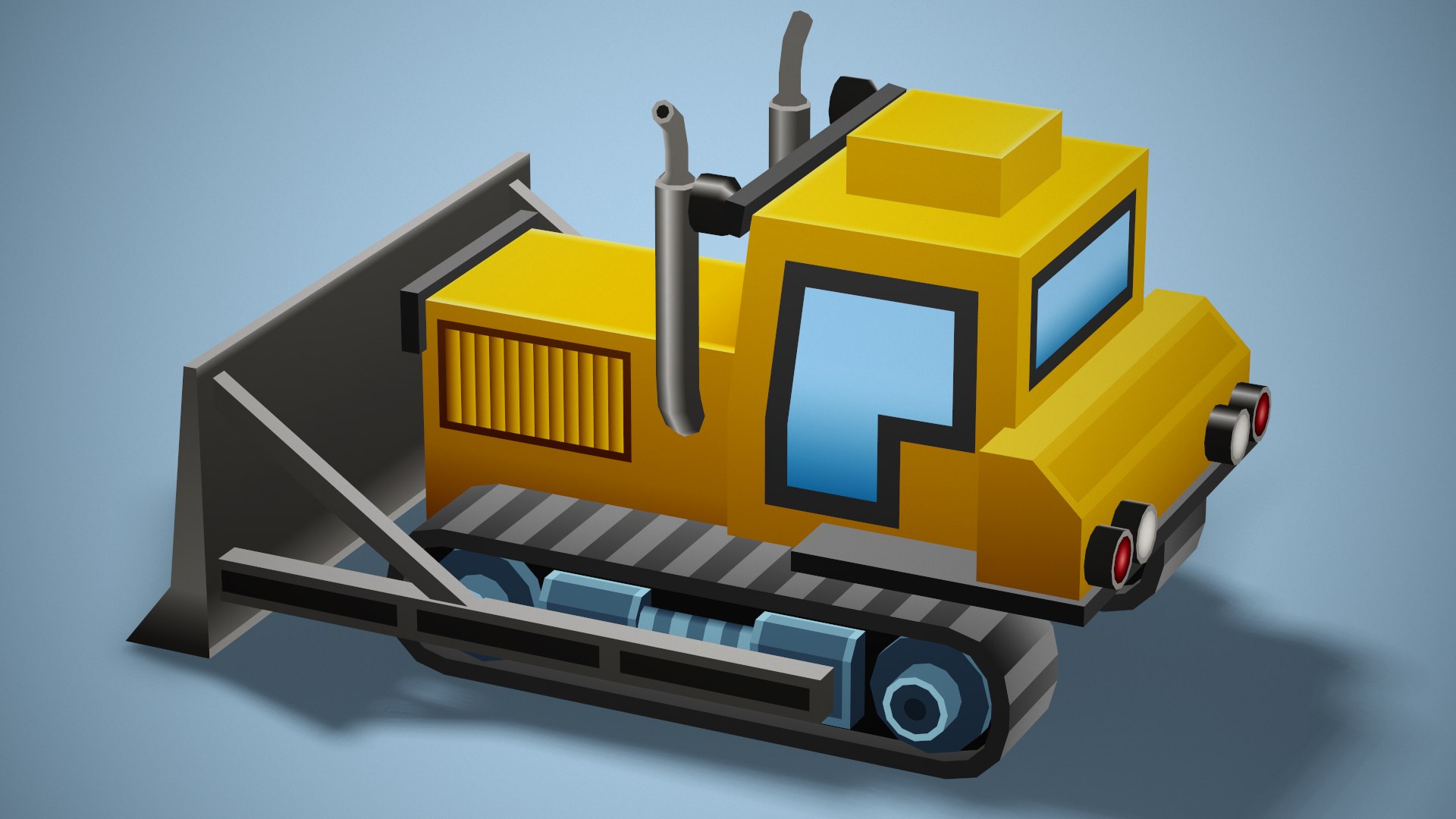Stylized Bulldozer - Low Poly Game Ready 3D Model - TurboSquid 1985685