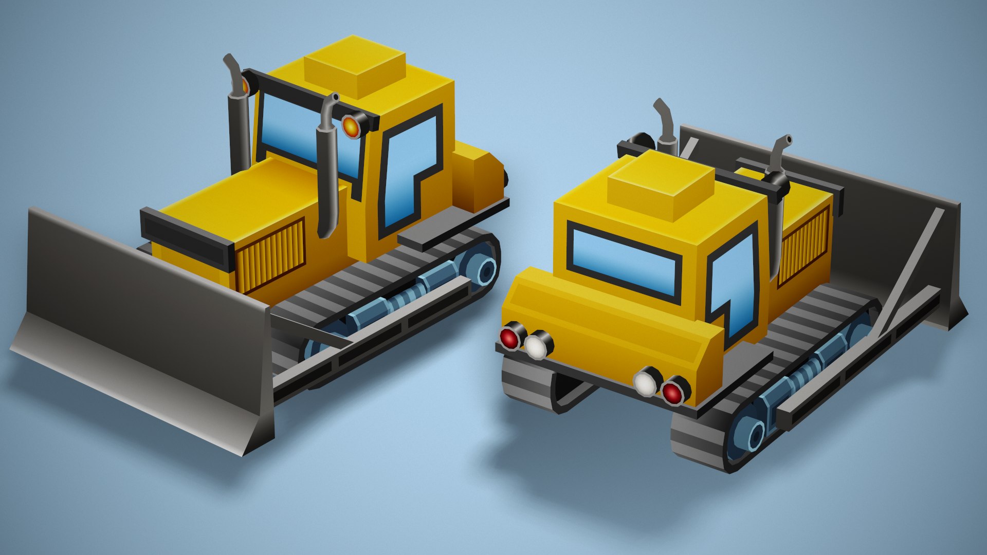 Stylized Bulldozer - Low Poly Game Ready 3D Model - TurboSquid 1985685