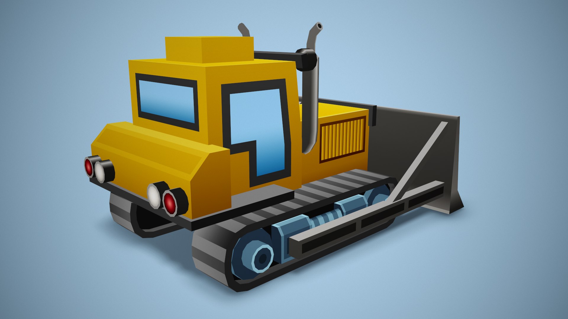 Stylized Bulldozer - Low Poly Game Ready 3D Model - TurboSquid 1985685