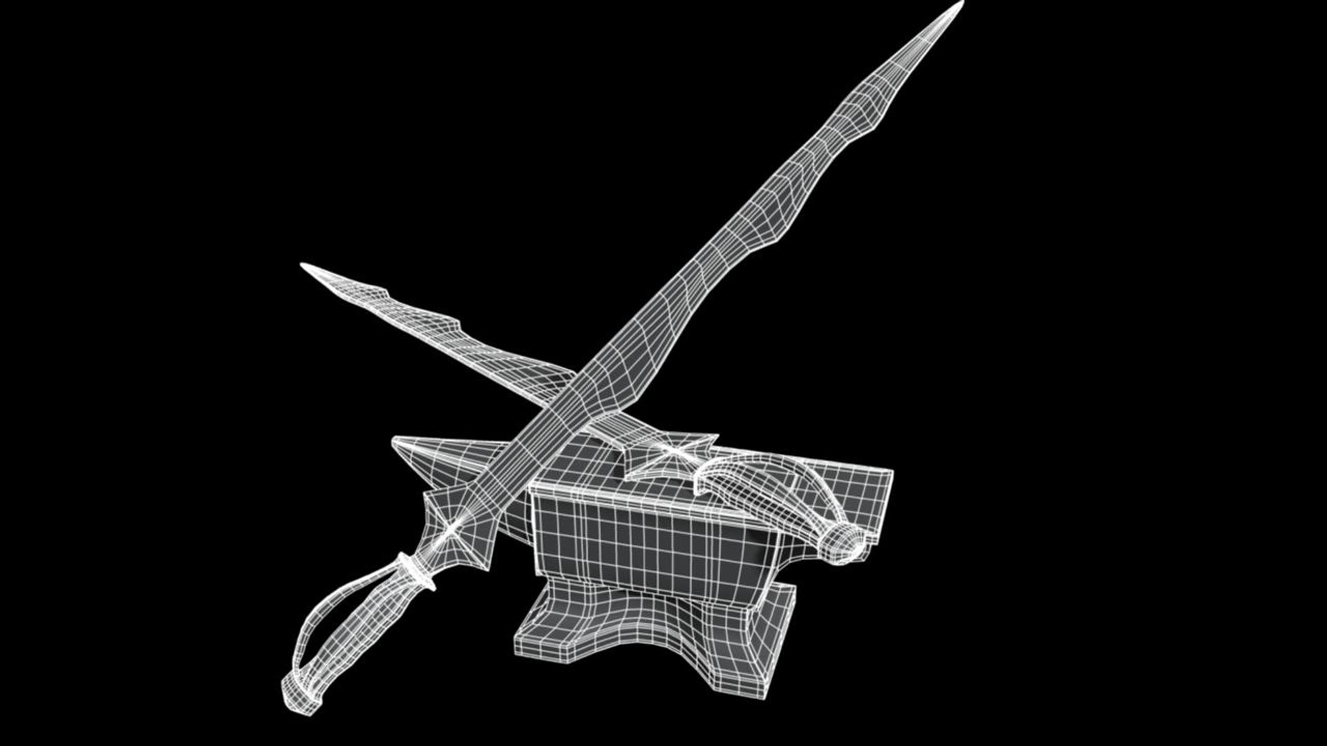 3d Sword Anvil Model