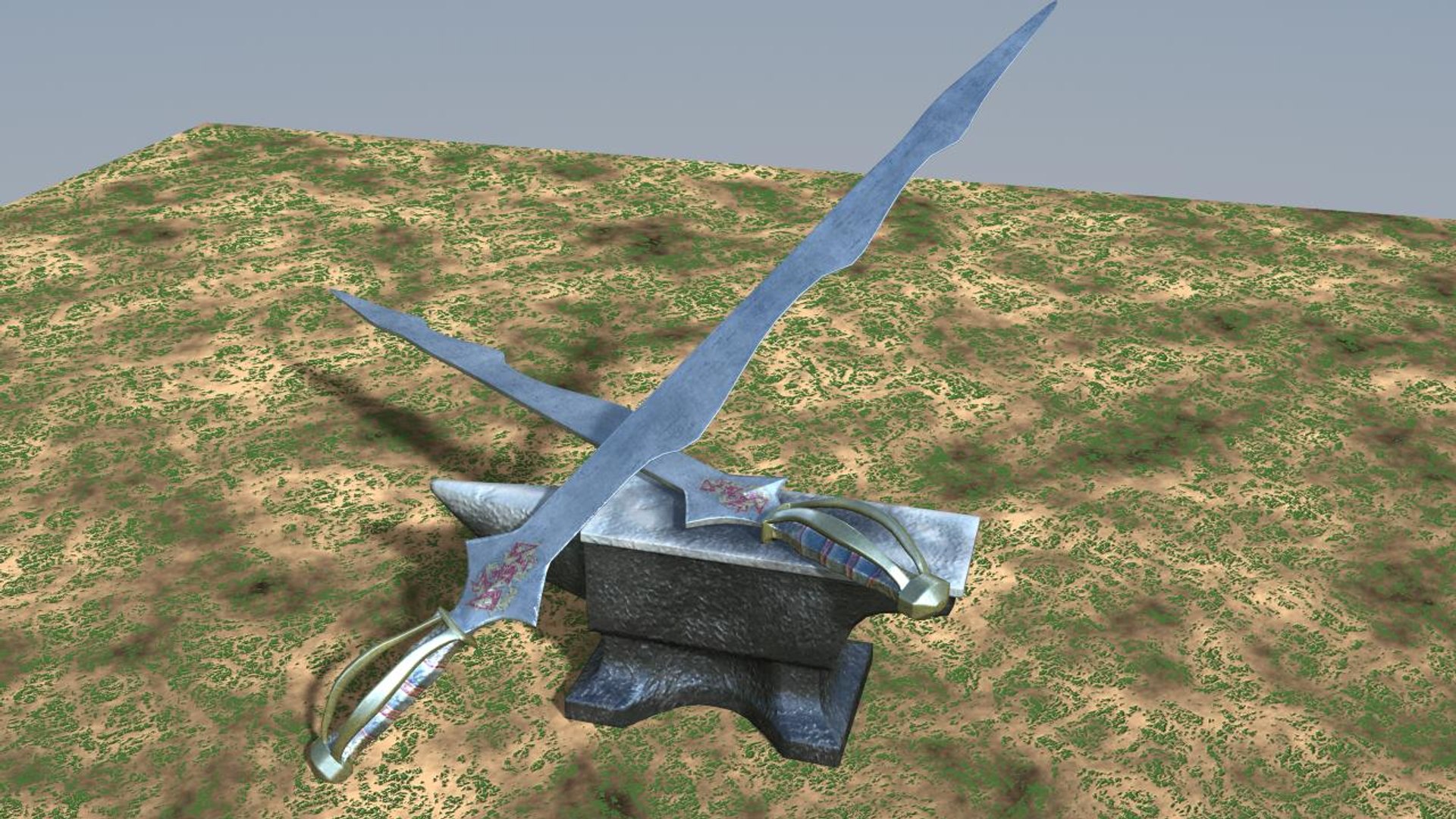 3d Sword Anvil Model
