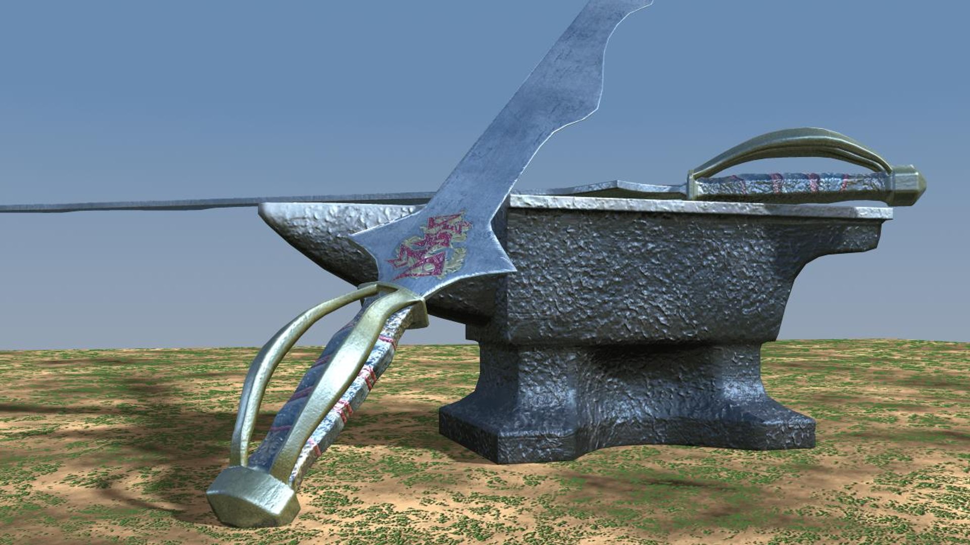 3d Sword Anvil Model