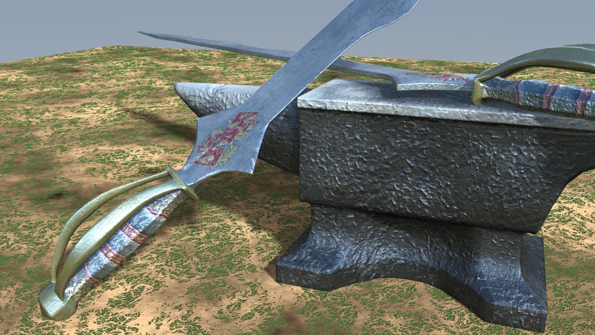 3d Sword Anvil Model