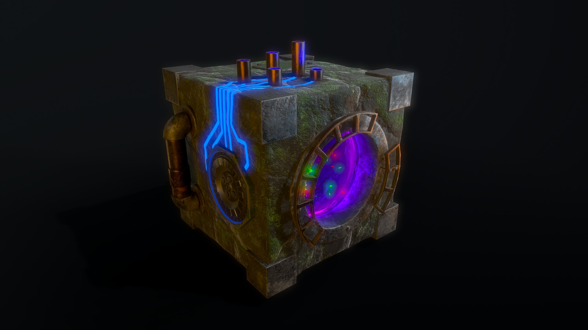 3D Model Tesseract Steampunk - TurboSquid 1854053