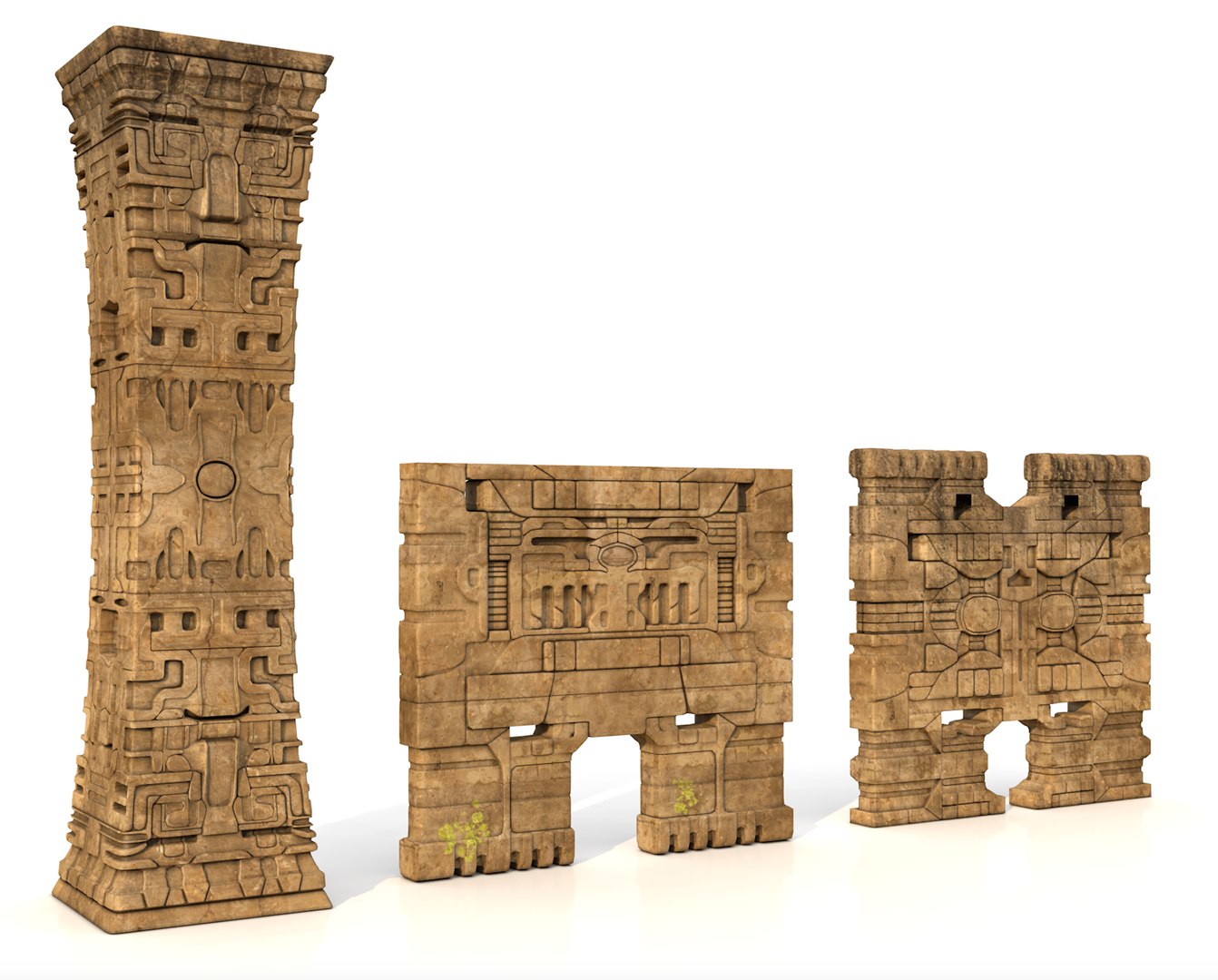 3D temple aztec - TurboSquid 1575110