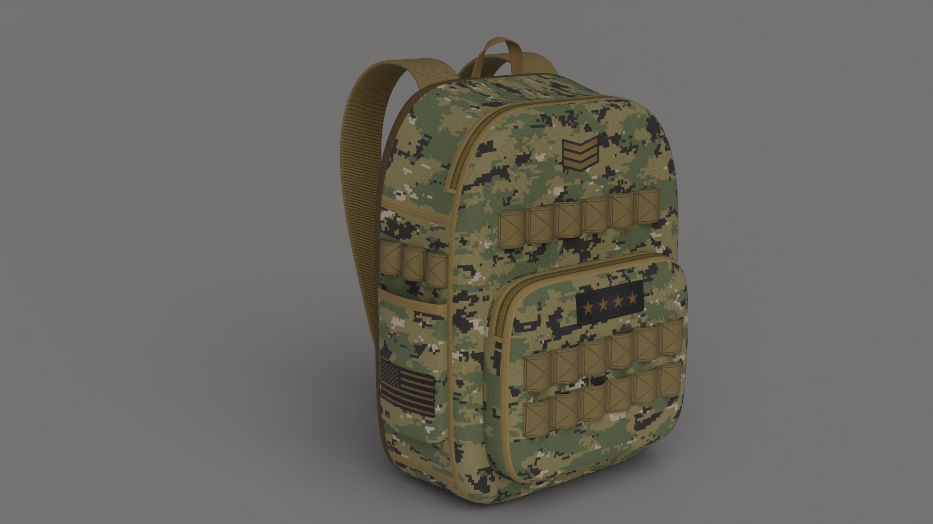 3D Military Backpack Model - TurboSquid 2209246