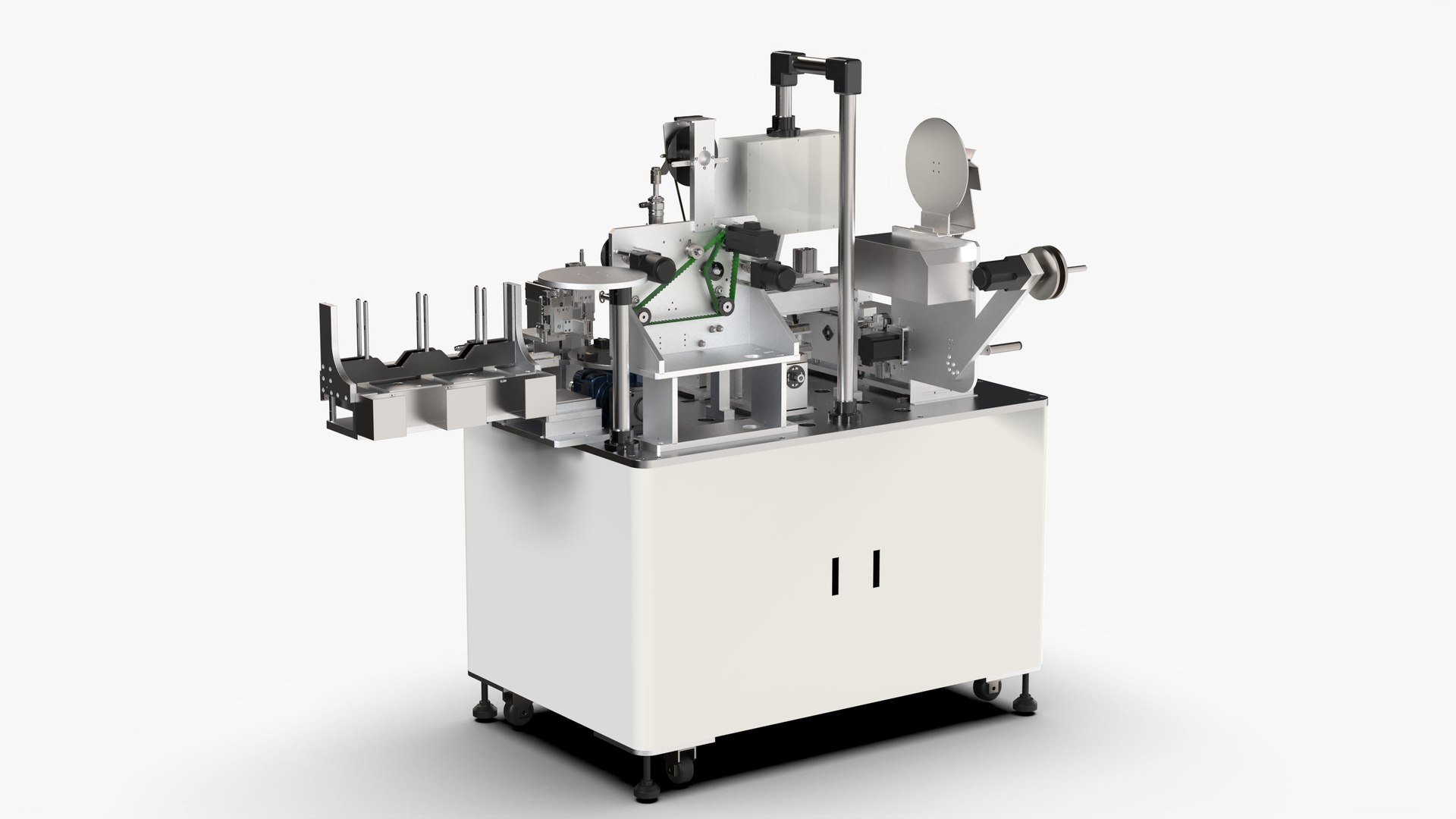 Automatic Connector Indexing Disc Adhesive Paper Packaging Machine 3D ...