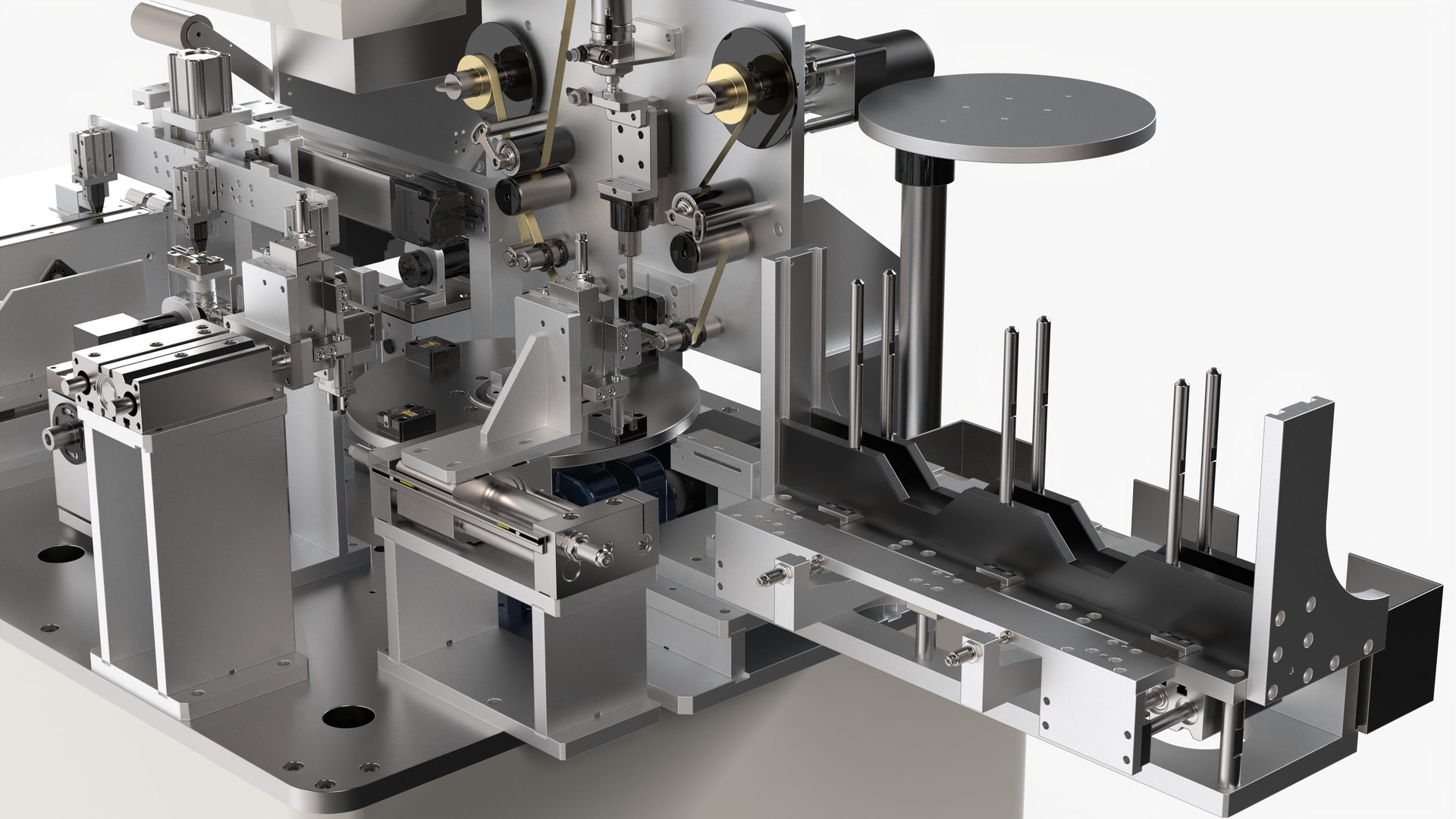 Automatic Connector Indexing Disc Adhesive Paper Packaging Machine 3D ...