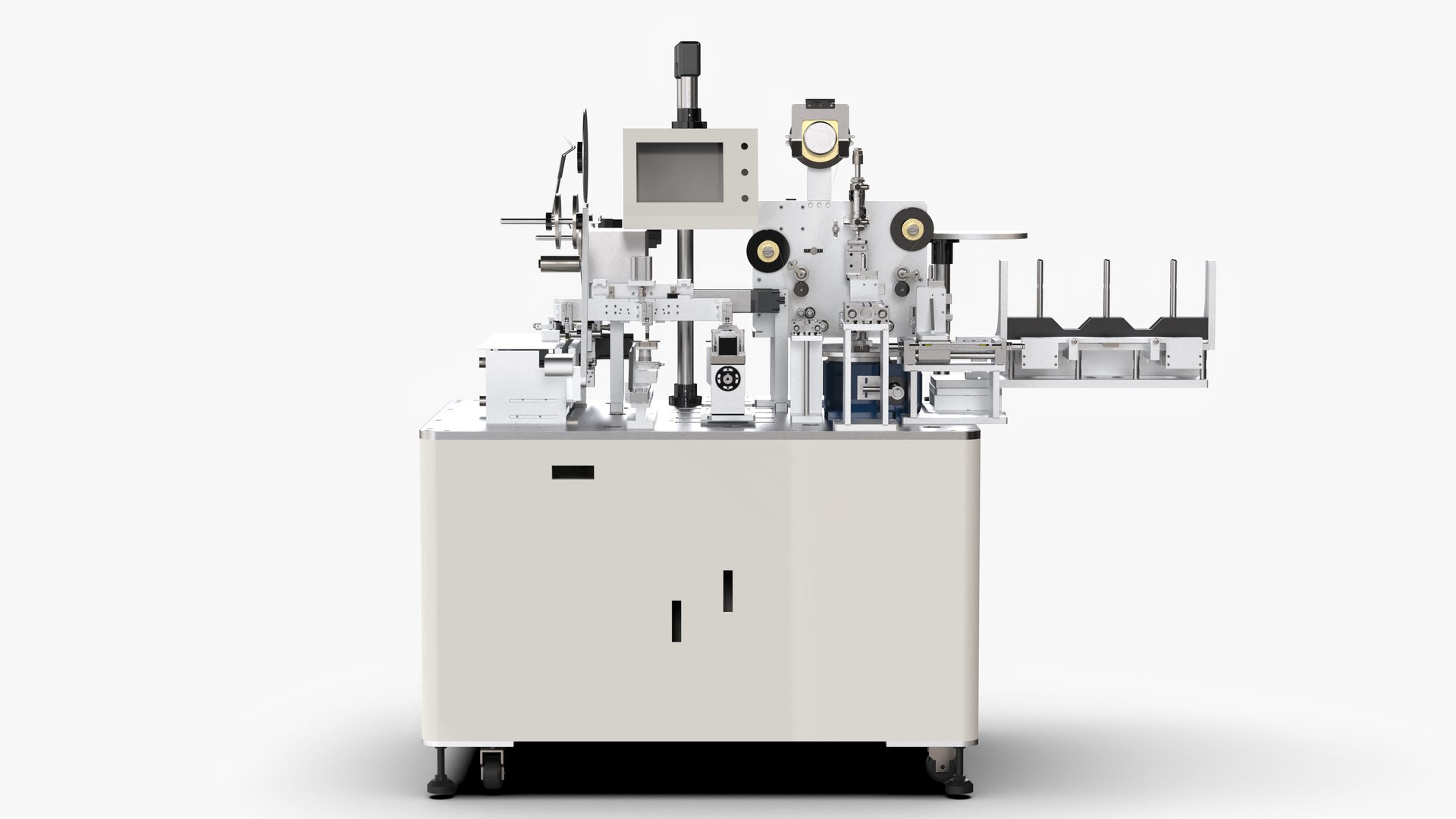 Automatic Connector Indexing Disc Adhesive Paper Packaging Machine 3D ...