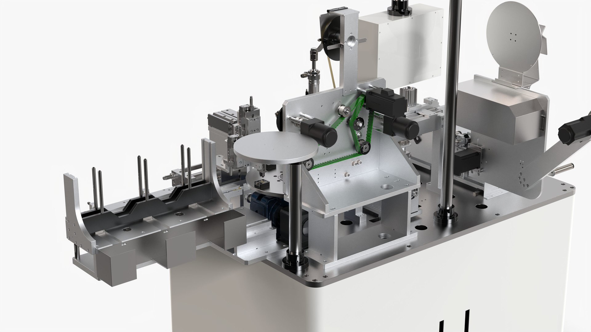 Automatic Connector Indexing Disc Adhesive Paper Packaging Machine 3D ...