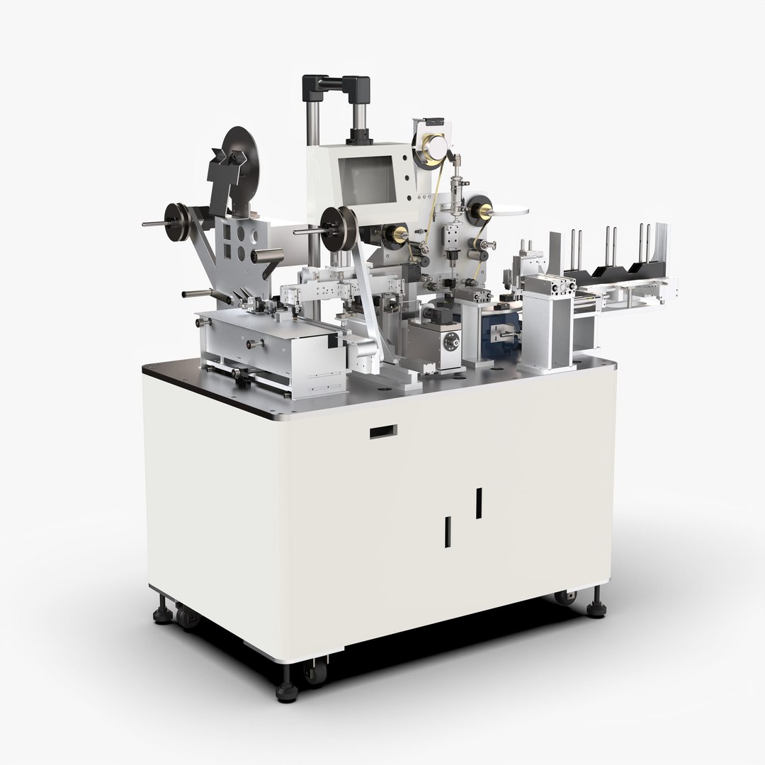 Automatic Connector Indexing Disc Adhesive Paper Packaging Machine 3D ...