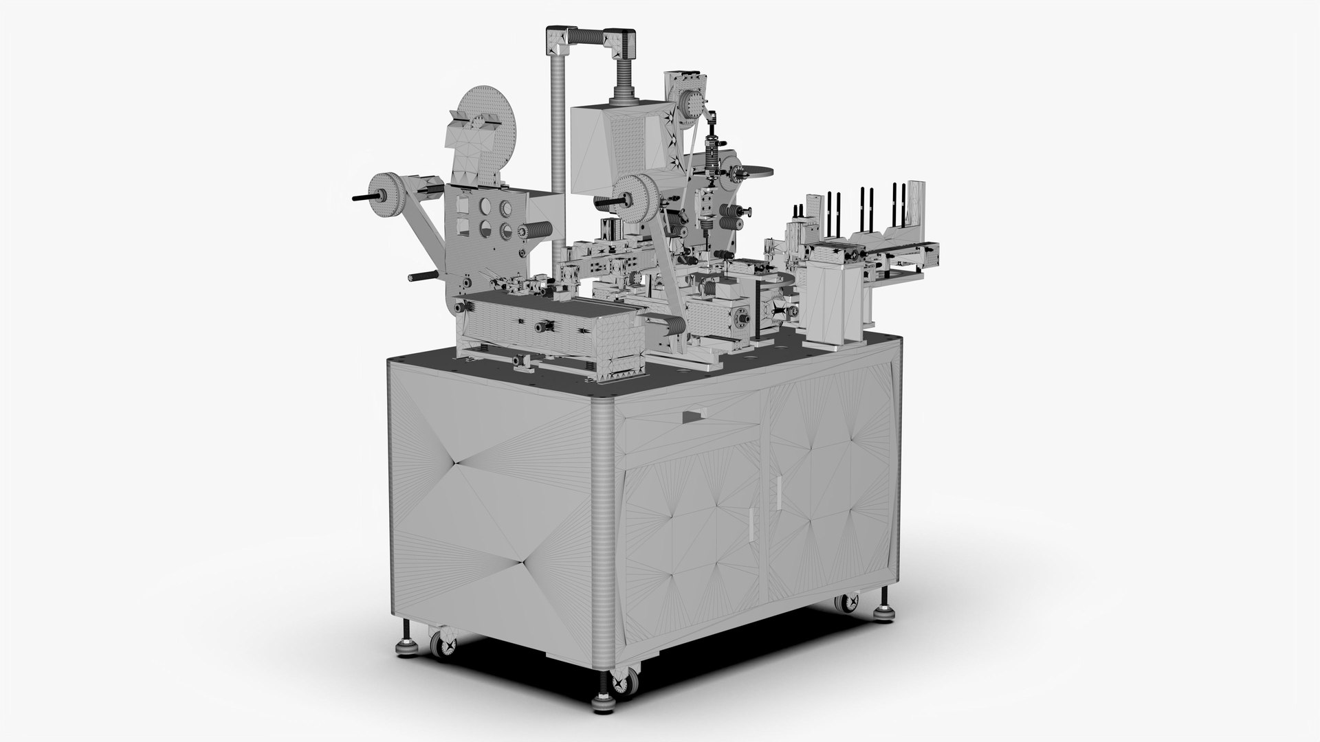 Automatic Connector Indexing Disc Adhesive Paper Packaging Machine 3D ...