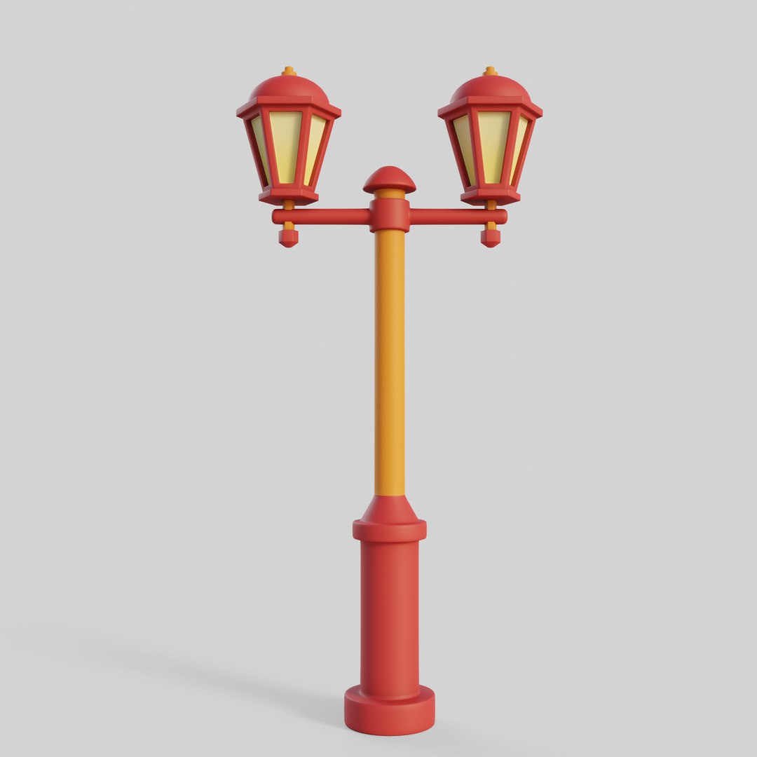 3D Model Cartoon Street Light 8 - TurboSquid 2054790