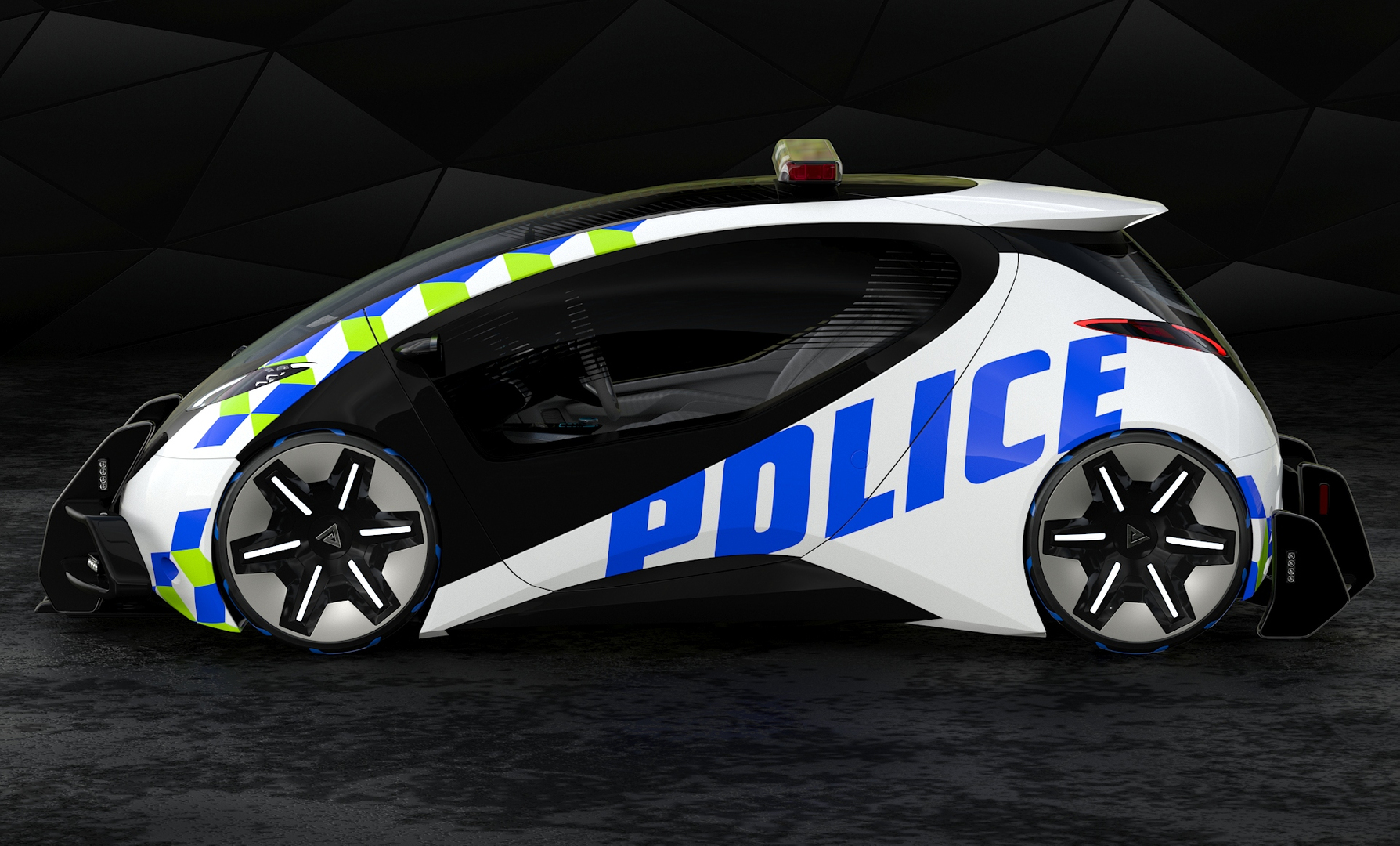 3D Futuristic Police Compact Car Model - TurboSquid 1444439