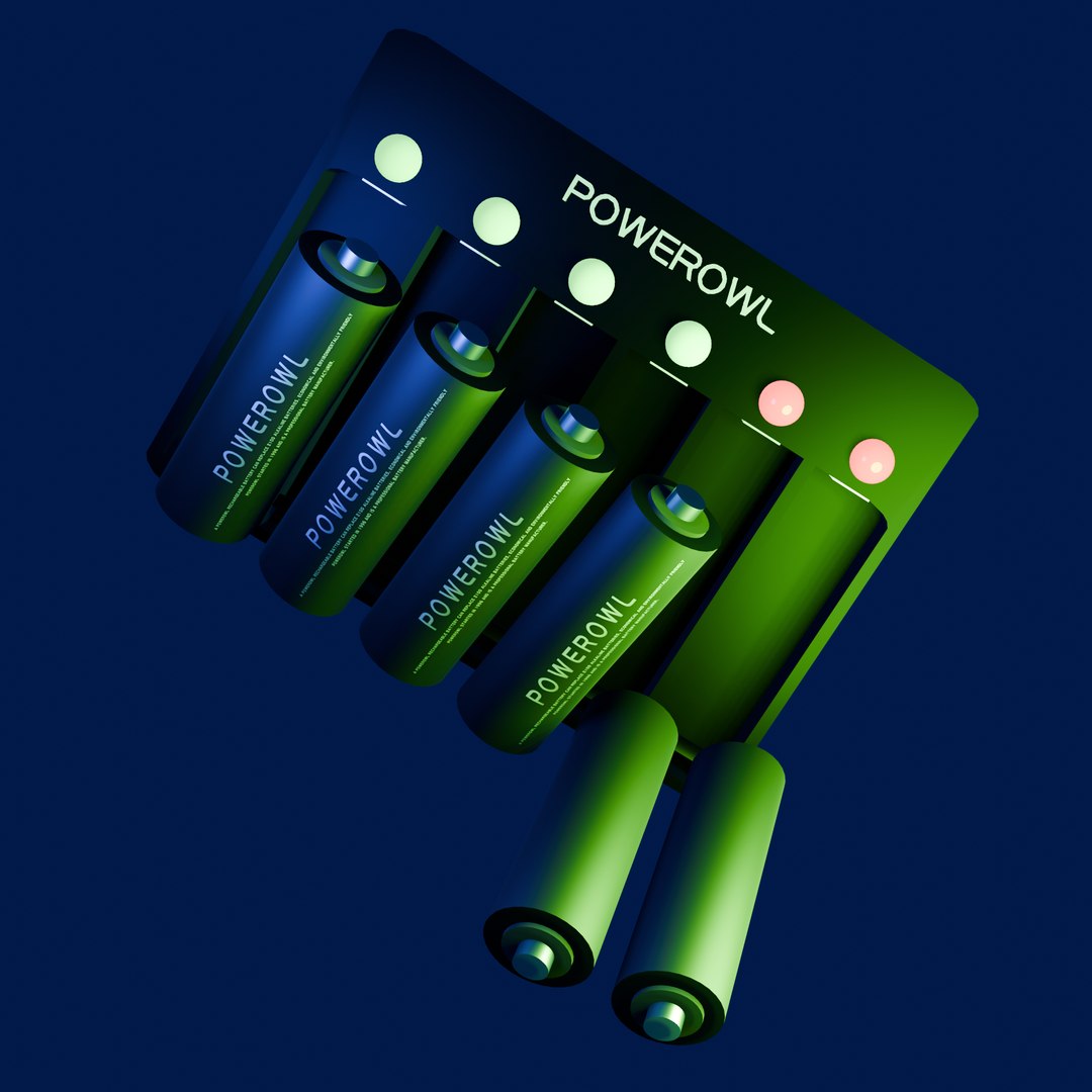 3D Model Powerowl Electric Batteries - TurboSquid 2208949